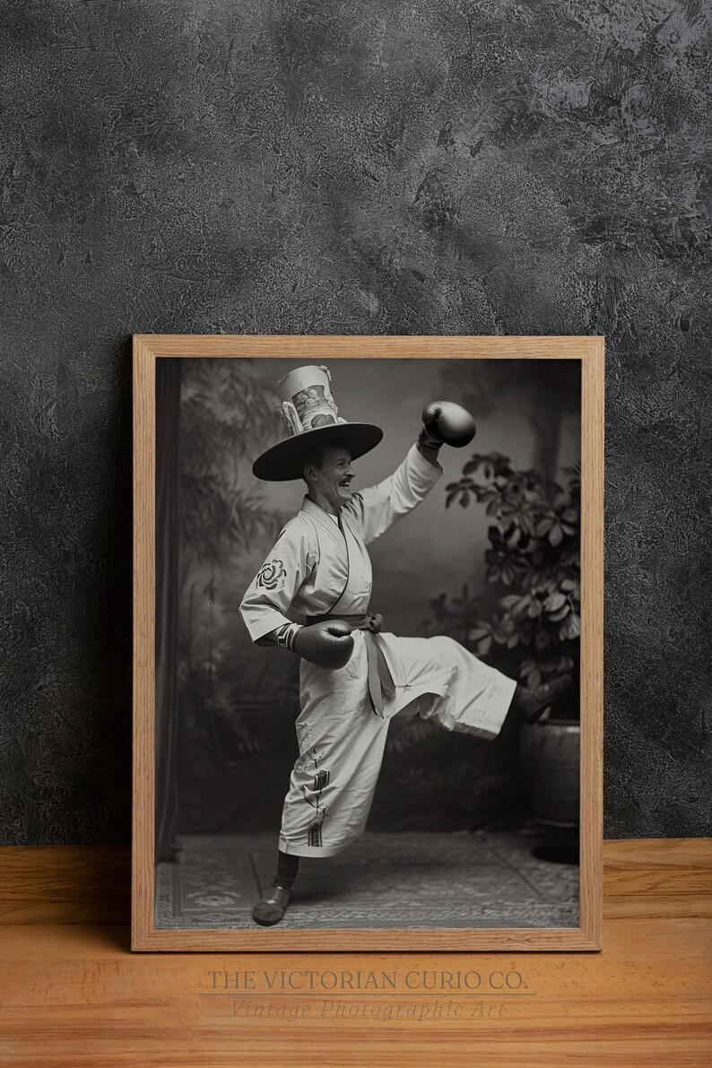 Victorian Kung Fu Master, PRINTABLE Vintage Karate Art, Antique Martial ...