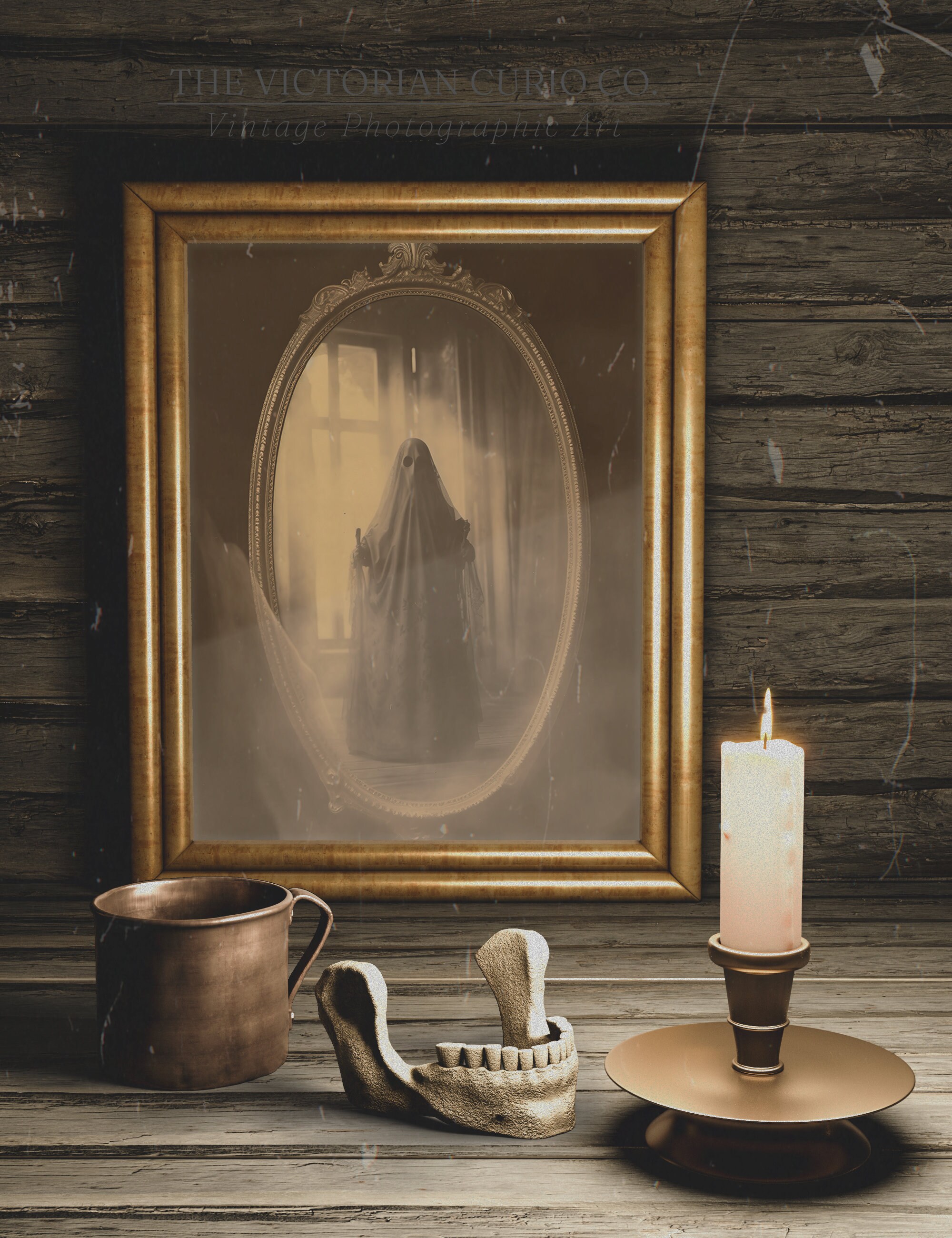 Misty Mirror Apparition Photo Victorian Spirit Photography - Etsy