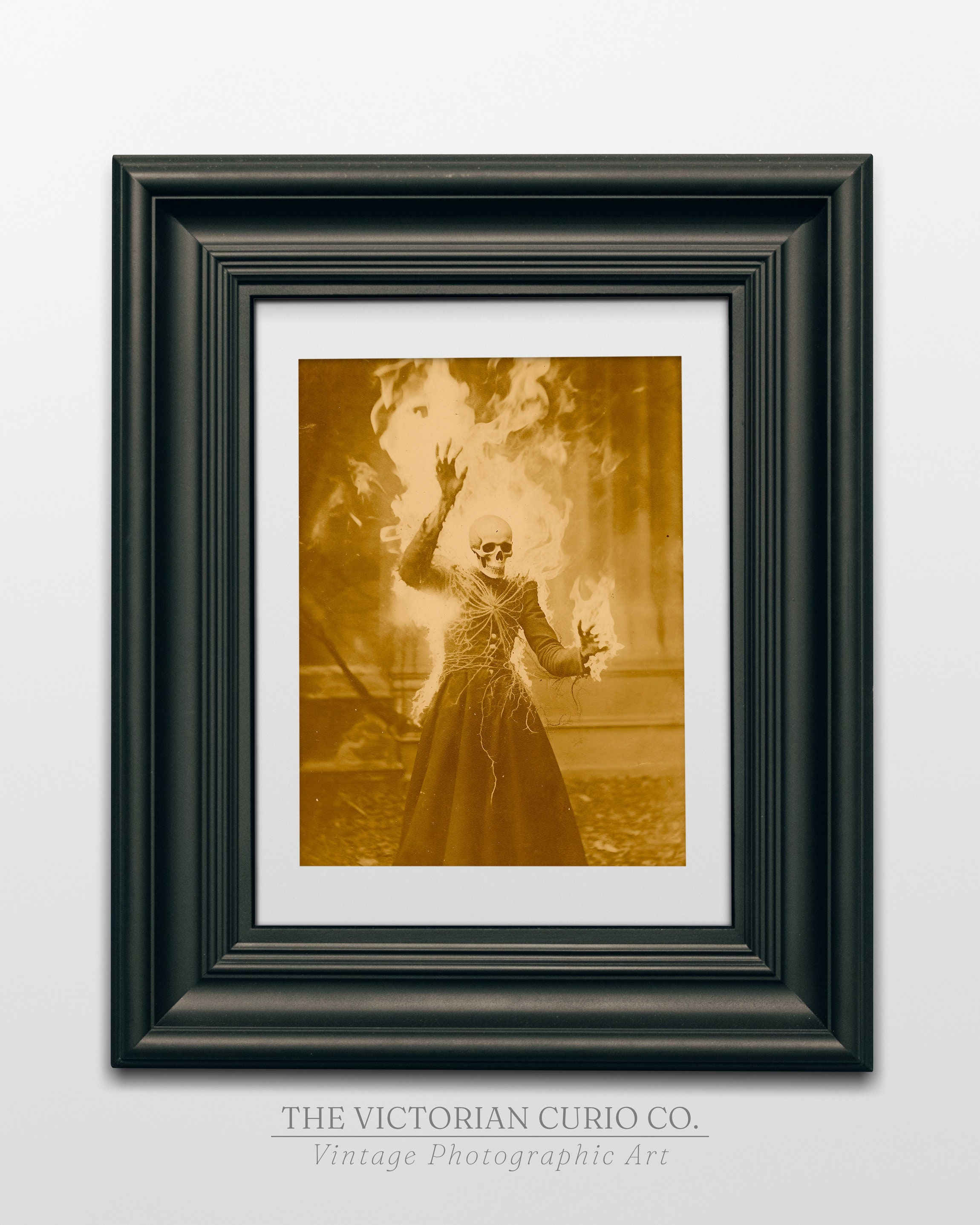 Skeleton Fire Mage Poster PRINTABLE Vintage Wall Art Gothic - Etsy ...