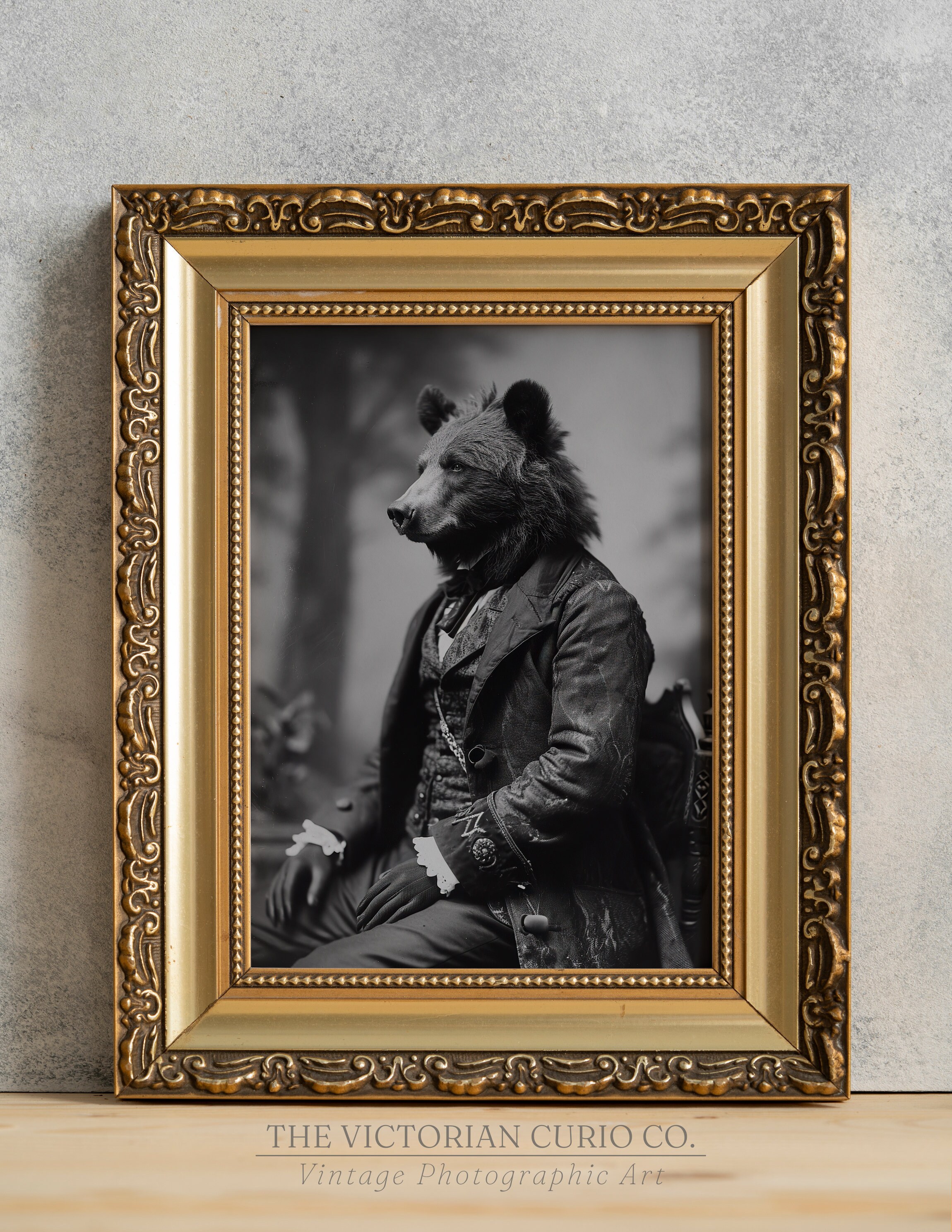 Gothic Bear Vintage Poster, PRINTABLE Goth Victorian Art, Vintage ...