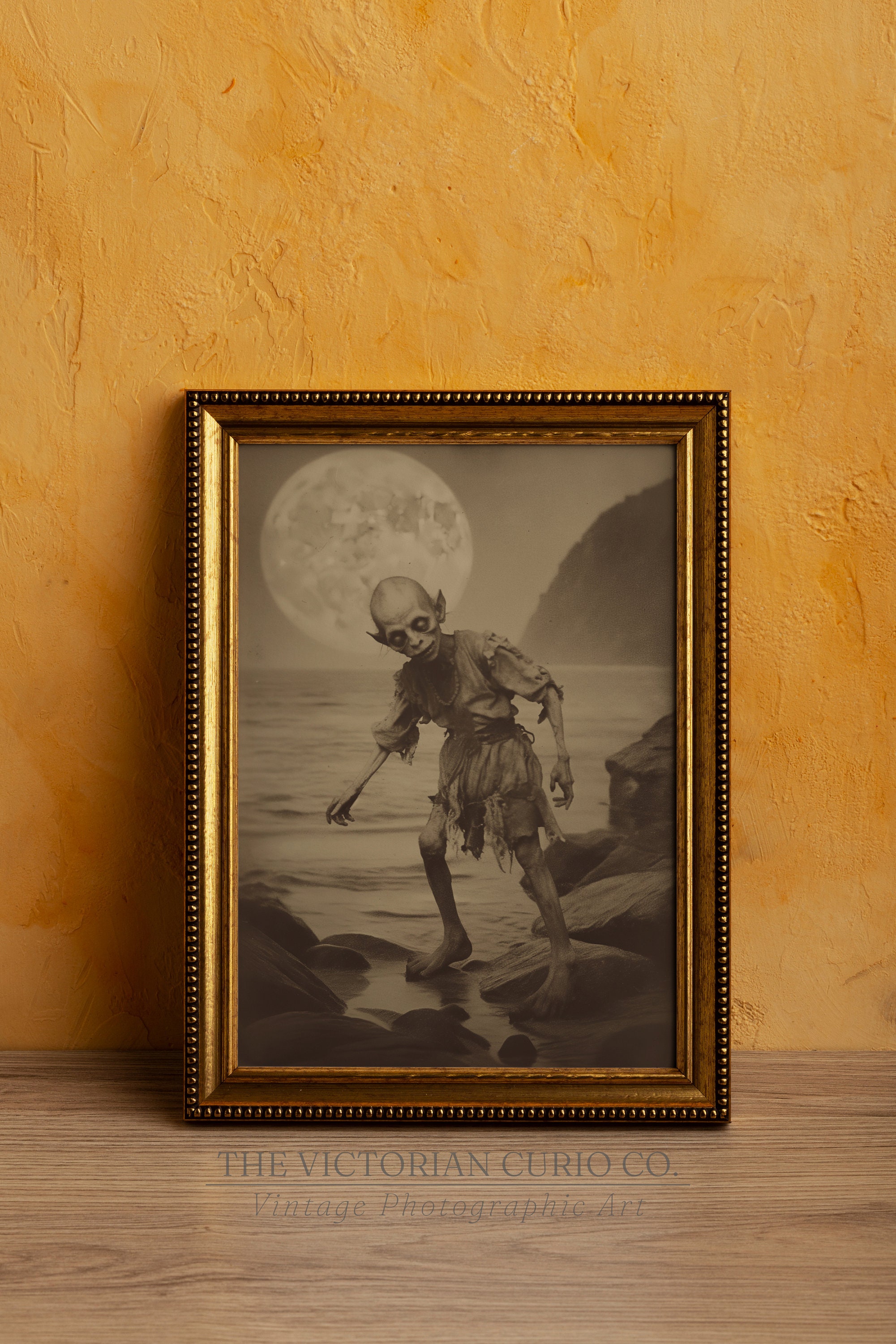 Gothic Goblin Antique Photograph, PRINTABLE Witchy Wall Art, Vintage ...