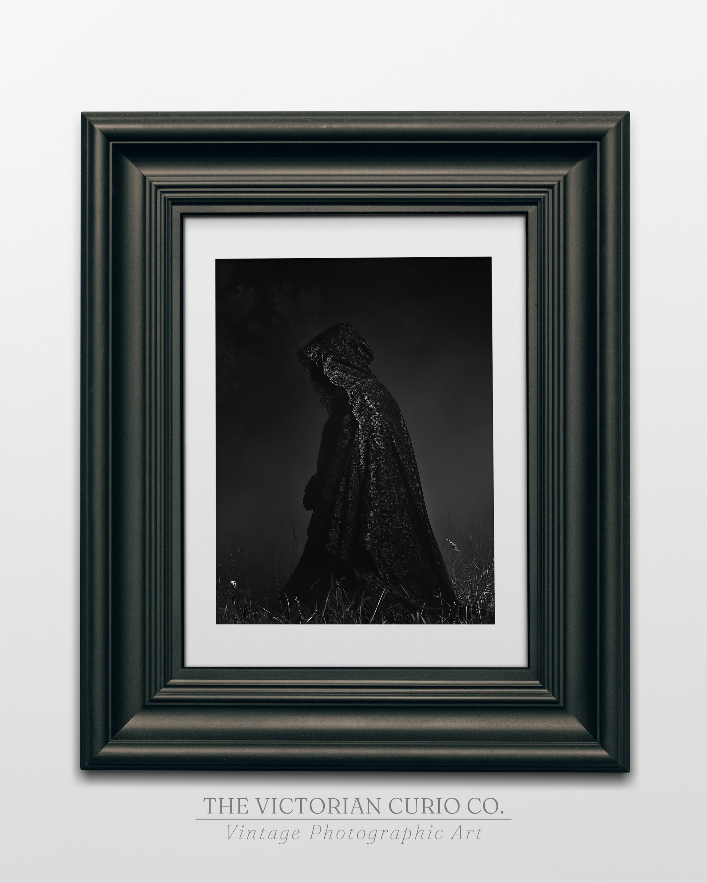 Dark Victorian Phantom Print, PRINTABLE Stygian Aesthetic Art, Black ...