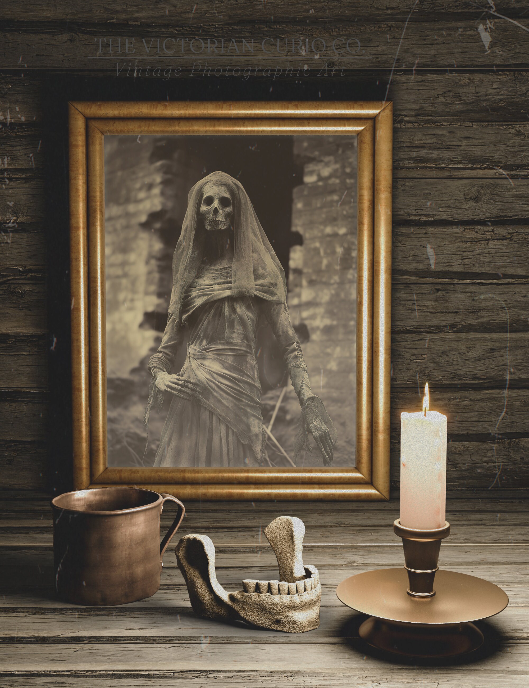 Gothic Banshee Among Ruins PRINTABLE Creepy Wall Art Vintage - Etsy