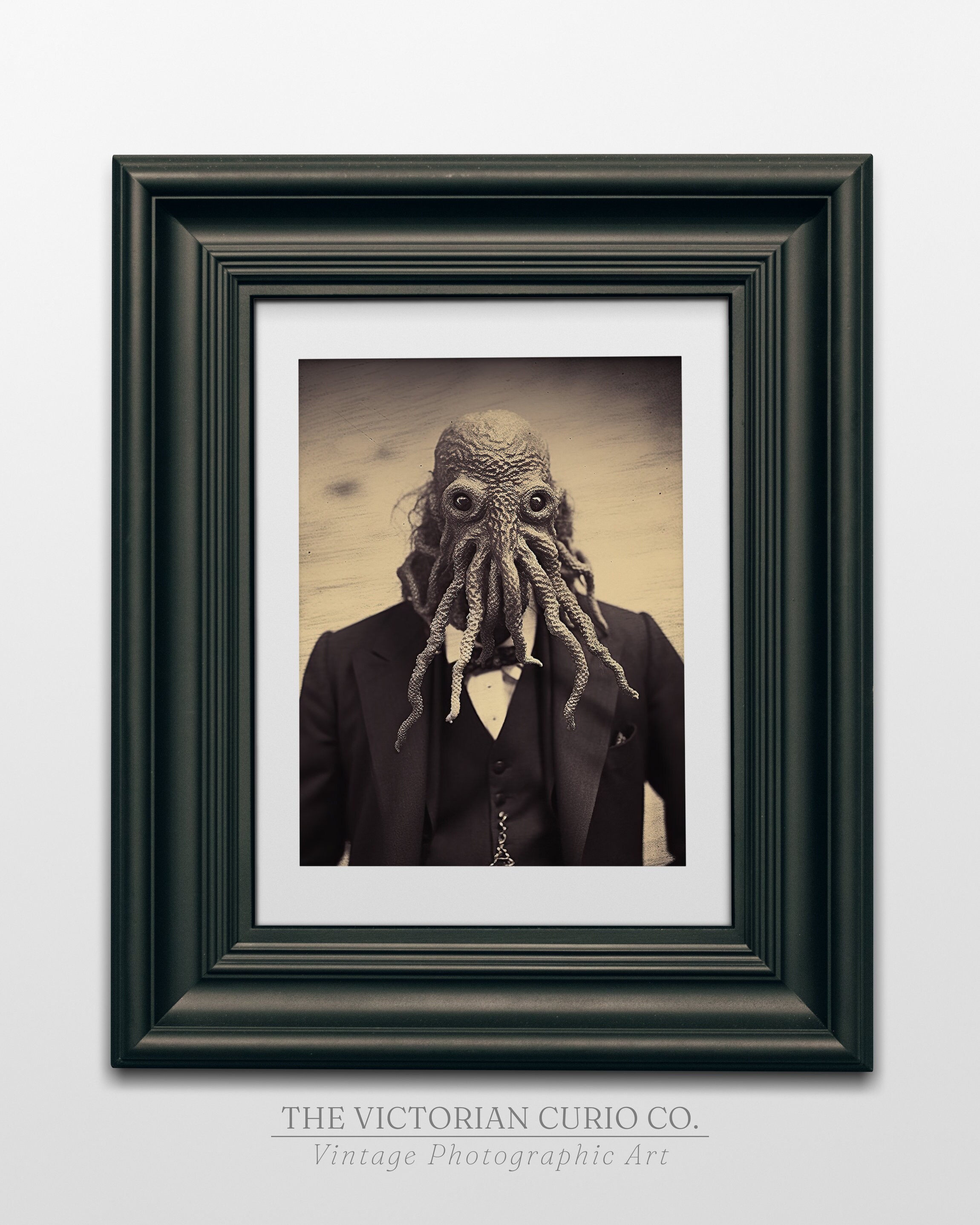 Gothic Octopus Gentleman Poster PRINTABLE Art Portrait - Etsy