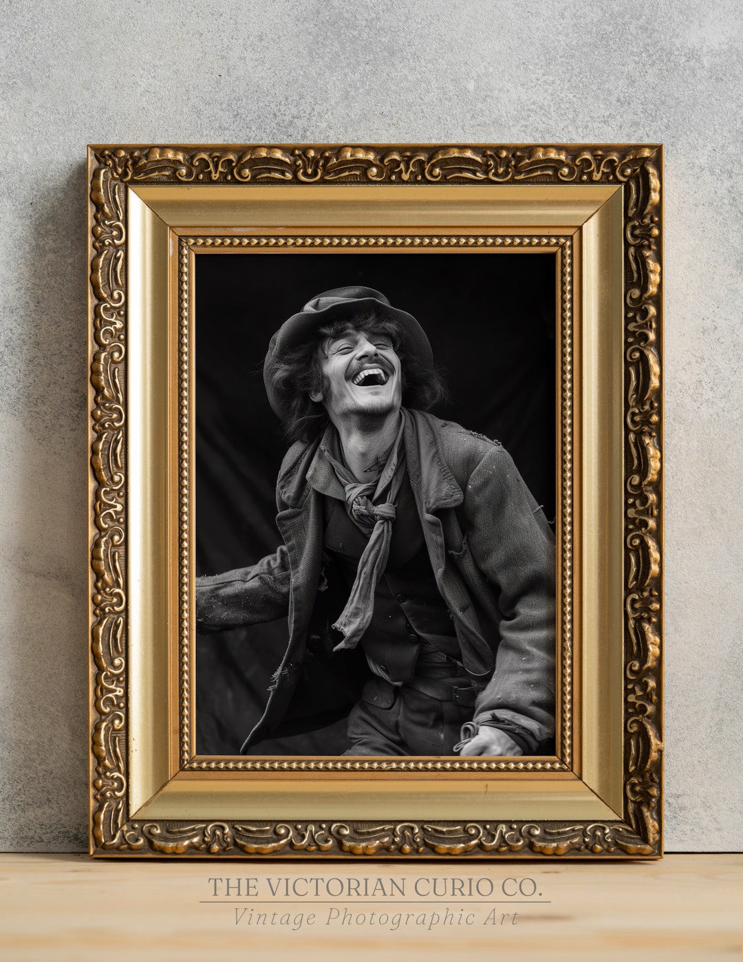 Laughing Victorian Beggar Print, PRINTABLE Vintage Photographic Art ...