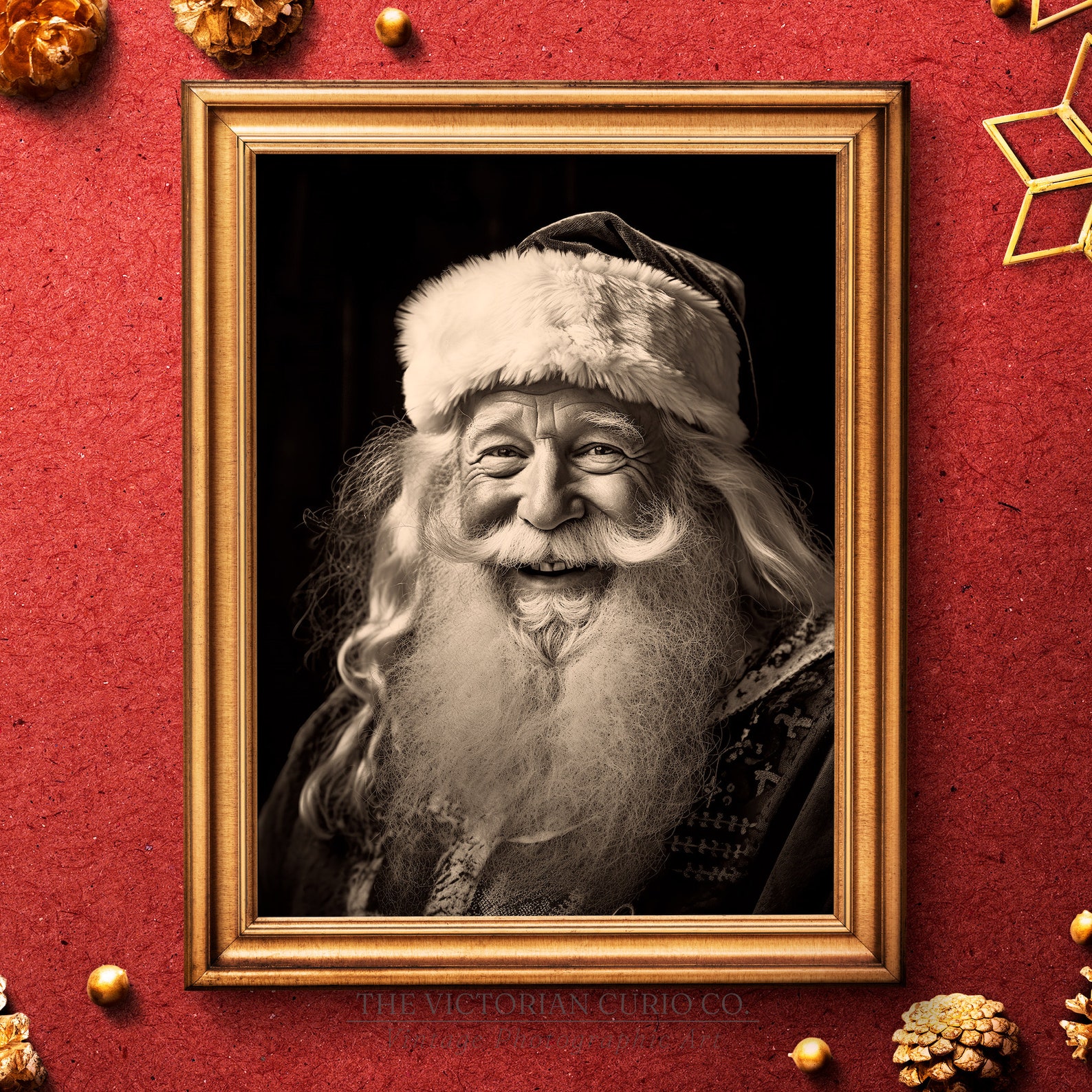 Vintage Santa Portrait Photo PRINTABLE Father Christmas Art - Etsy Canada