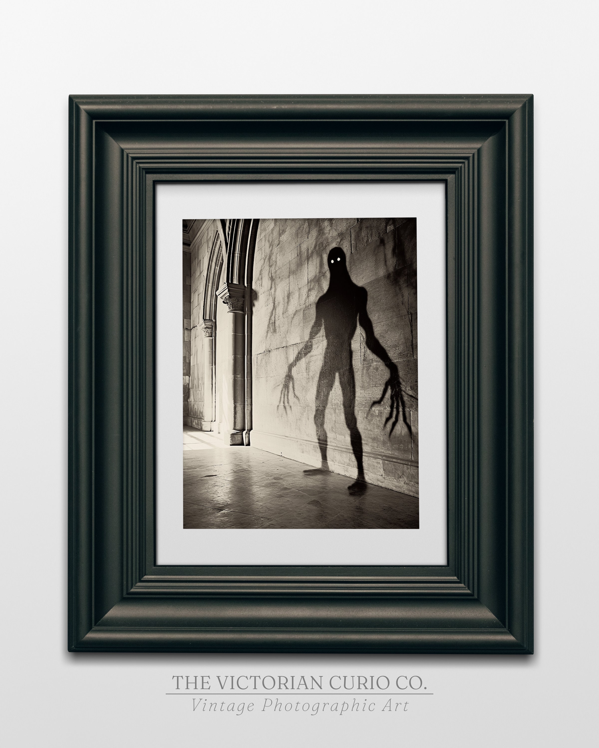 Scary Shadow Entity Print, PRINTABLE Classic Horror Art, Eerie Vintage ...
