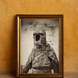 Wicker Mummy Monster Poster, PRINTABLE Vintage Photographic Art ...