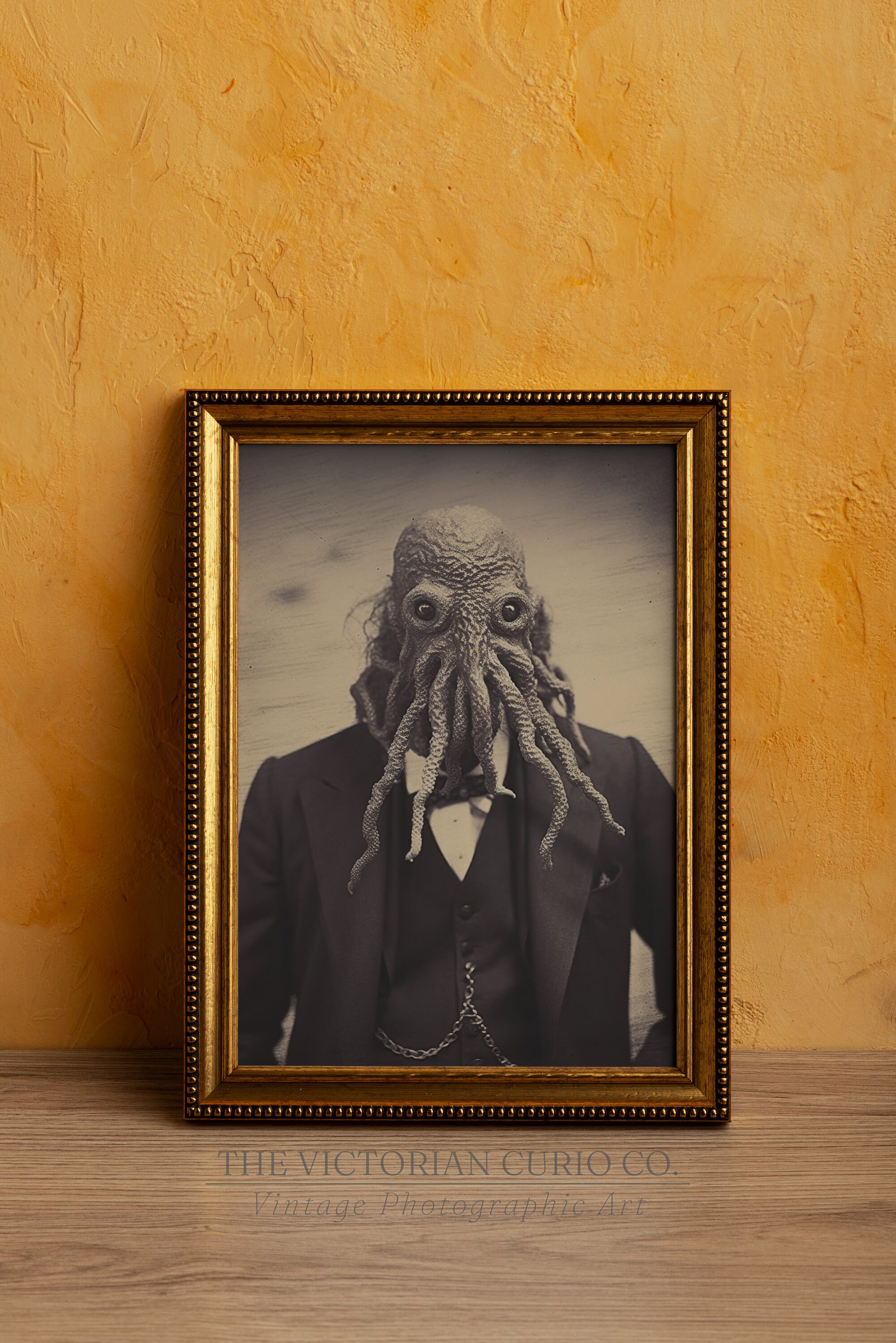Gothic Octopus Gentleman Poster PRINTABLE Art Portrait - Etsy