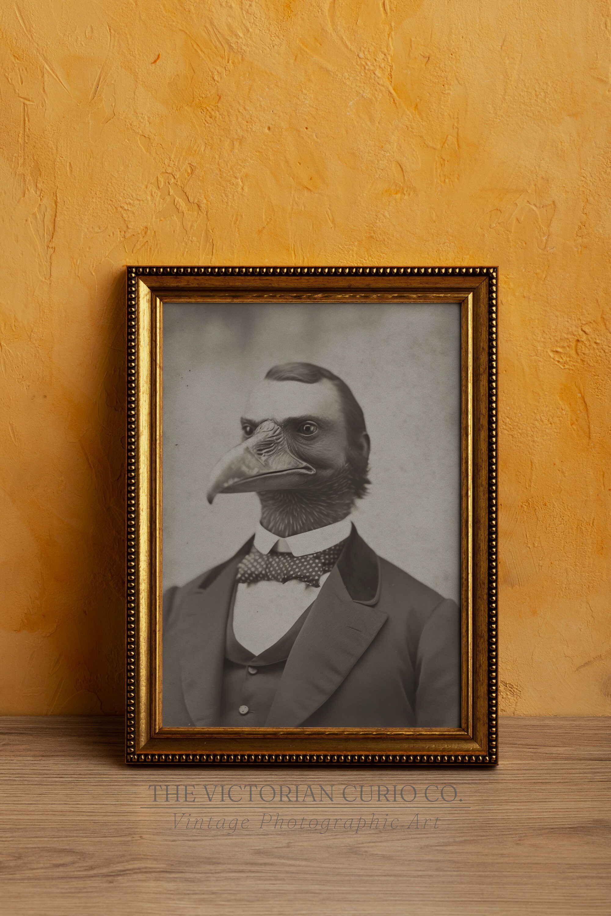 Victorian Bird Man Poster, PRINTABLE Gothic Portrait, Dark Academia ...