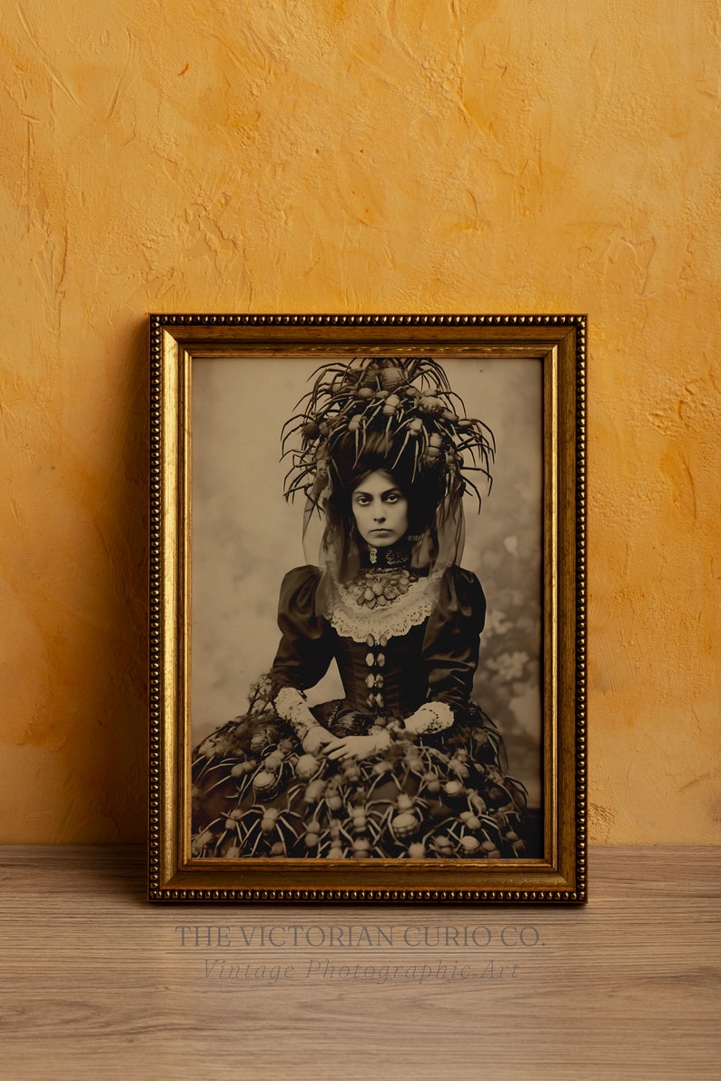 Victorian Spider Lady Print Vintage PRINTABLE Wall Art Dark - Etsy