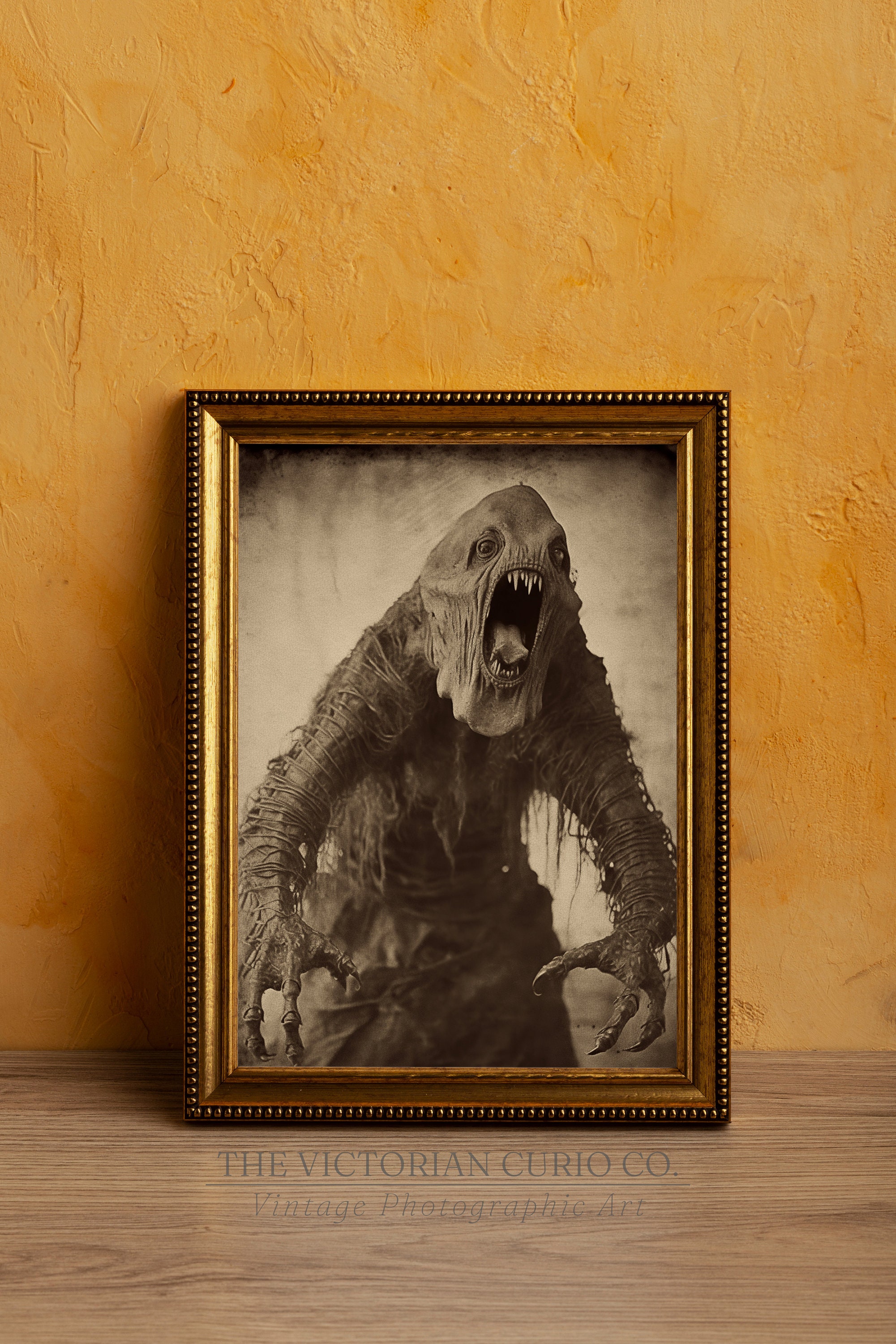 Antique Victorian Monster Photograph, PRINTABLE Weird Photo Art, Aged ...