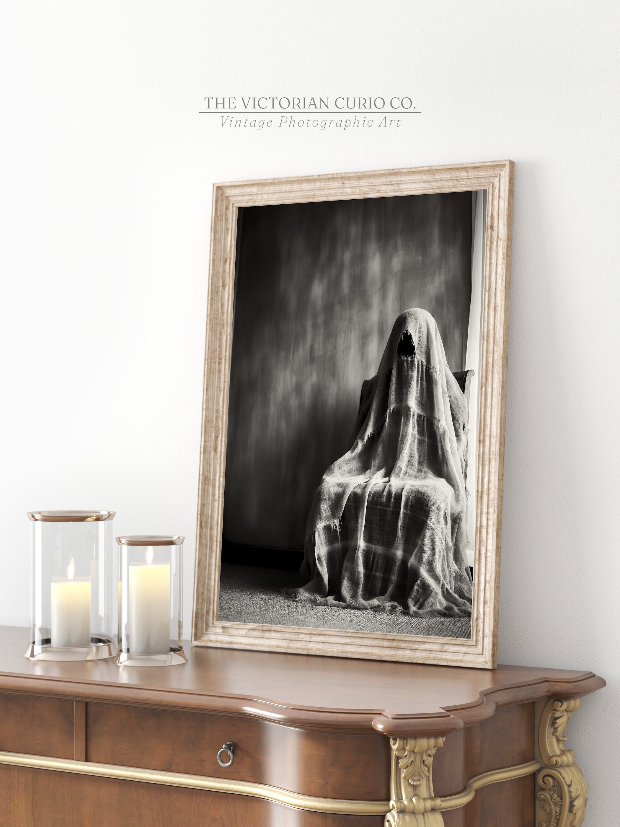 Creepy Chair Ghost Poster, PRINTABLE Gothic Wall Art, Witchy Decor ...
