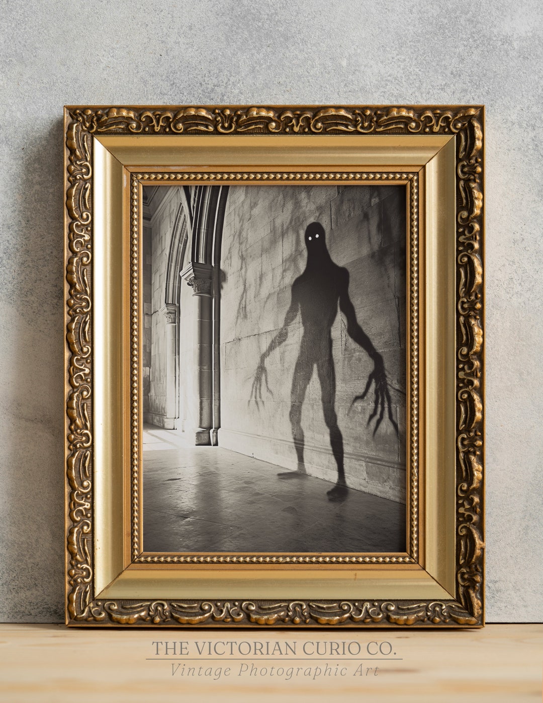Scary Shadow Entity Print, PRINTABLE Classic Horror Art, Eerie Vintage ...