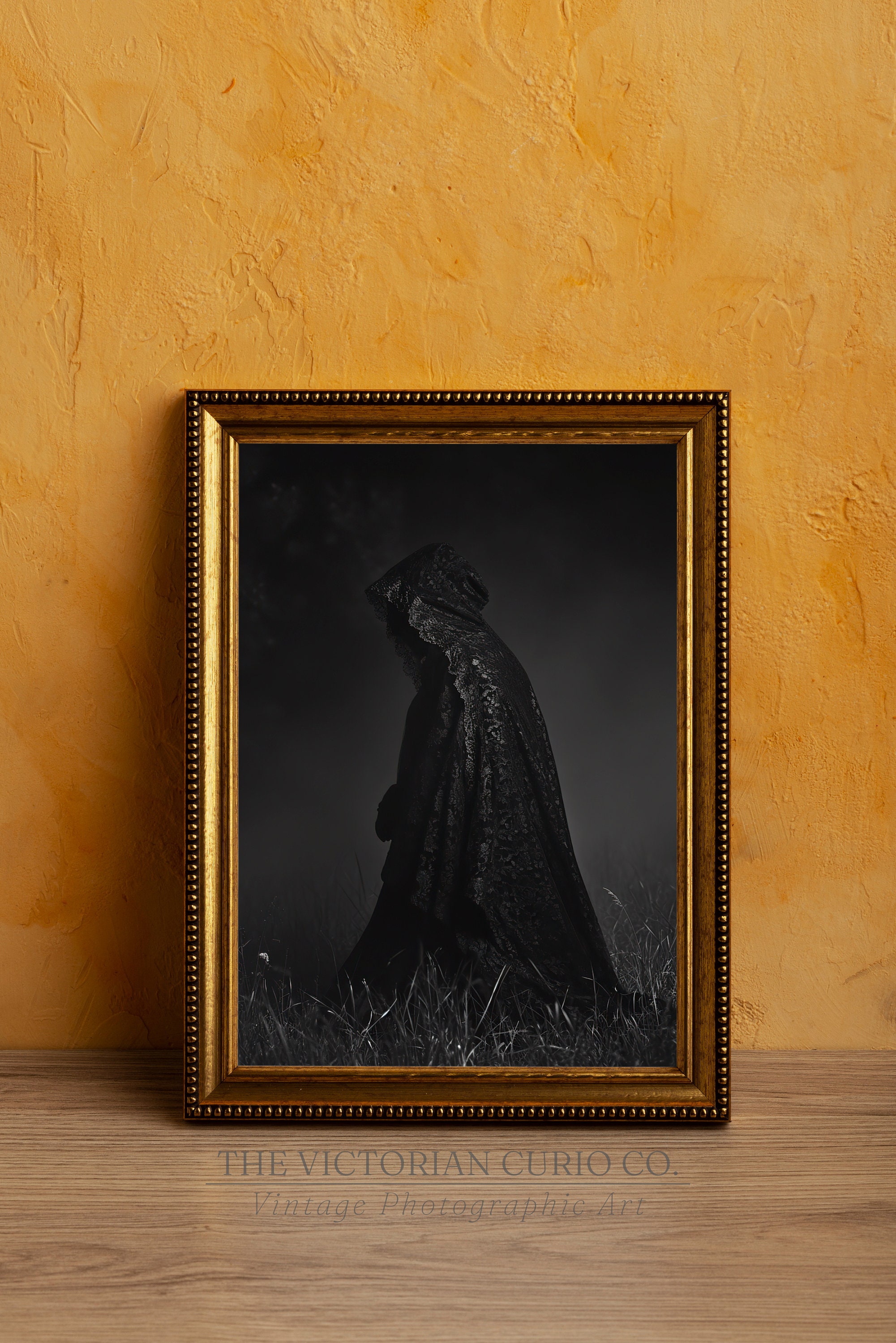 Dark Victorian Phantom Print, PRINTABLE Stygian Aesthetic Art, Black ...