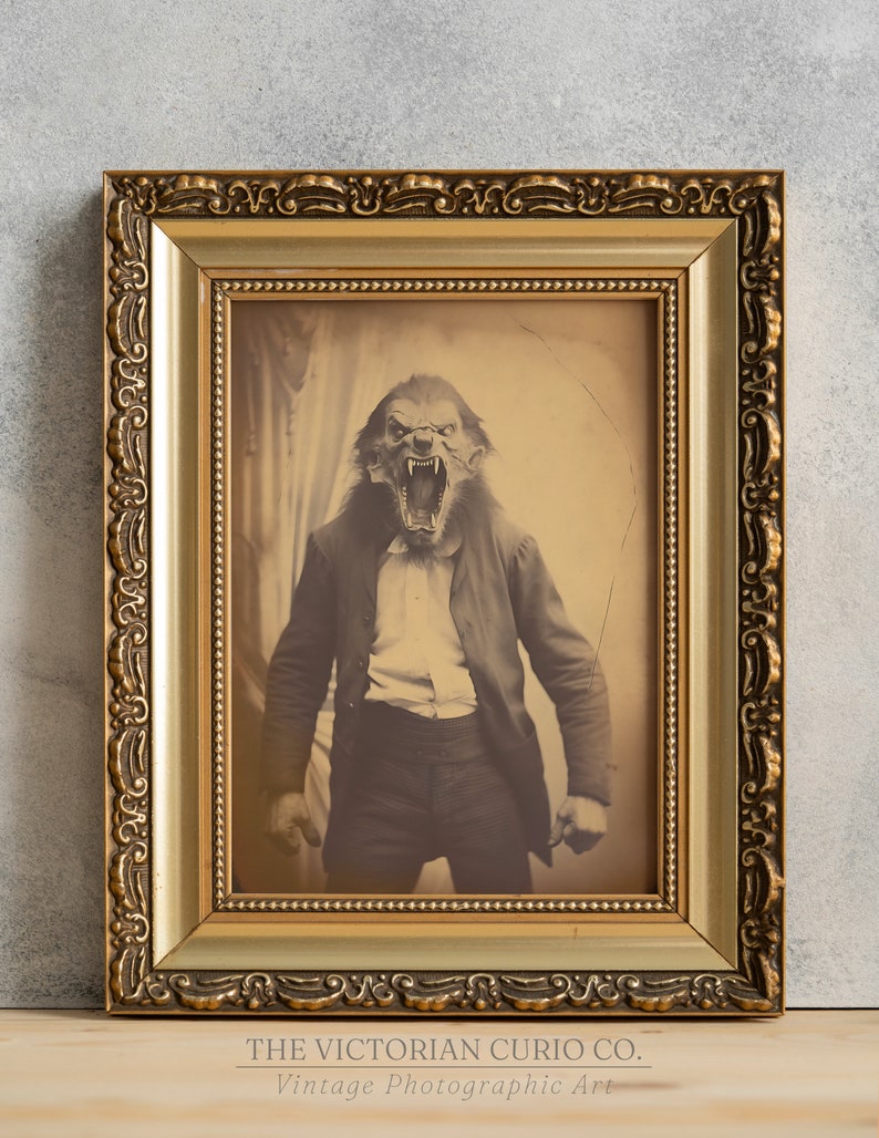 Vintage Roaring Werewolf Poster PRINTABLE Shapeshifting Beast - Etsy