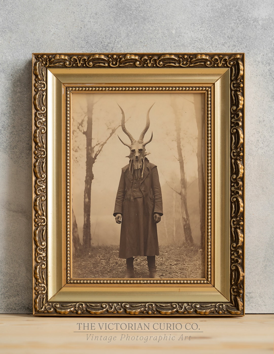 Fearsome Baphomet Cultist Print, PRINTABLE Satanic Photo, Occult Wall ...