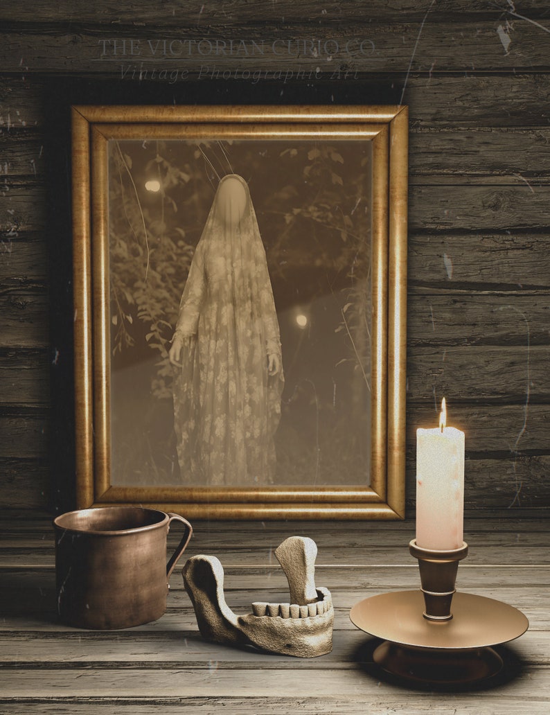 Faceless Levitating Apparition Photo Victorian Spirit - Etsy