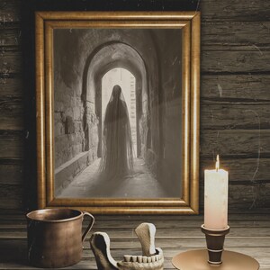 Creepy Gothic Ghost Photograph, PRINTABLE Vintage Wall Art, Victorian ...