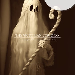 Candy Cane Ghost Print, PRINTABLE Photo, Spooky Christmas Decor ...