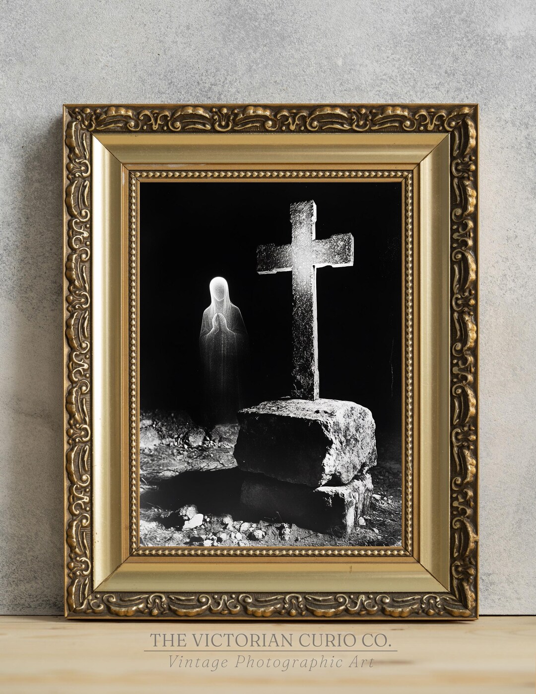 Mysterious Praying Spectre Print, PRINTABLE Creepy Wall Decor, Night ...