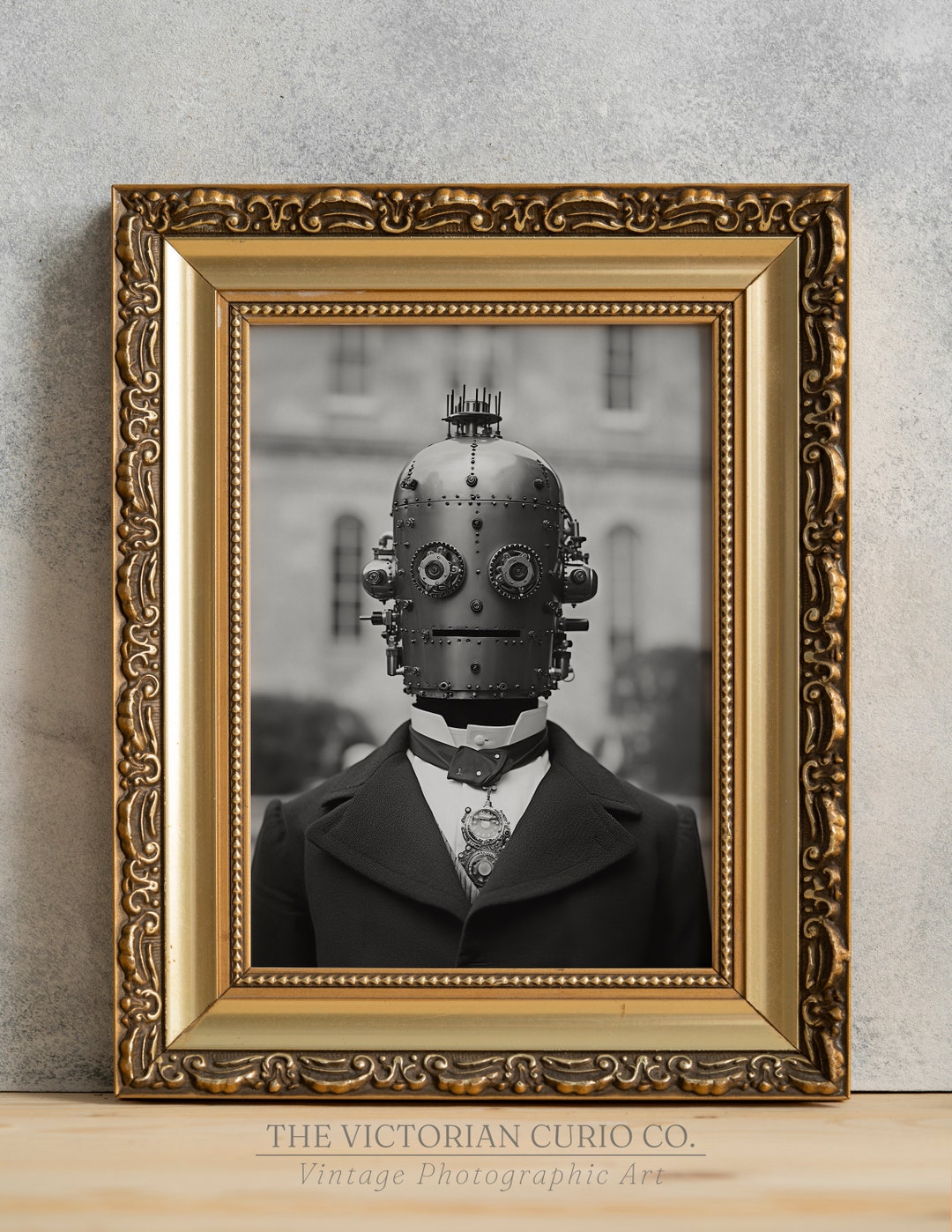 Victorian Steampunk Automaton Photograph, PRINTABLE Vintage Robot ...