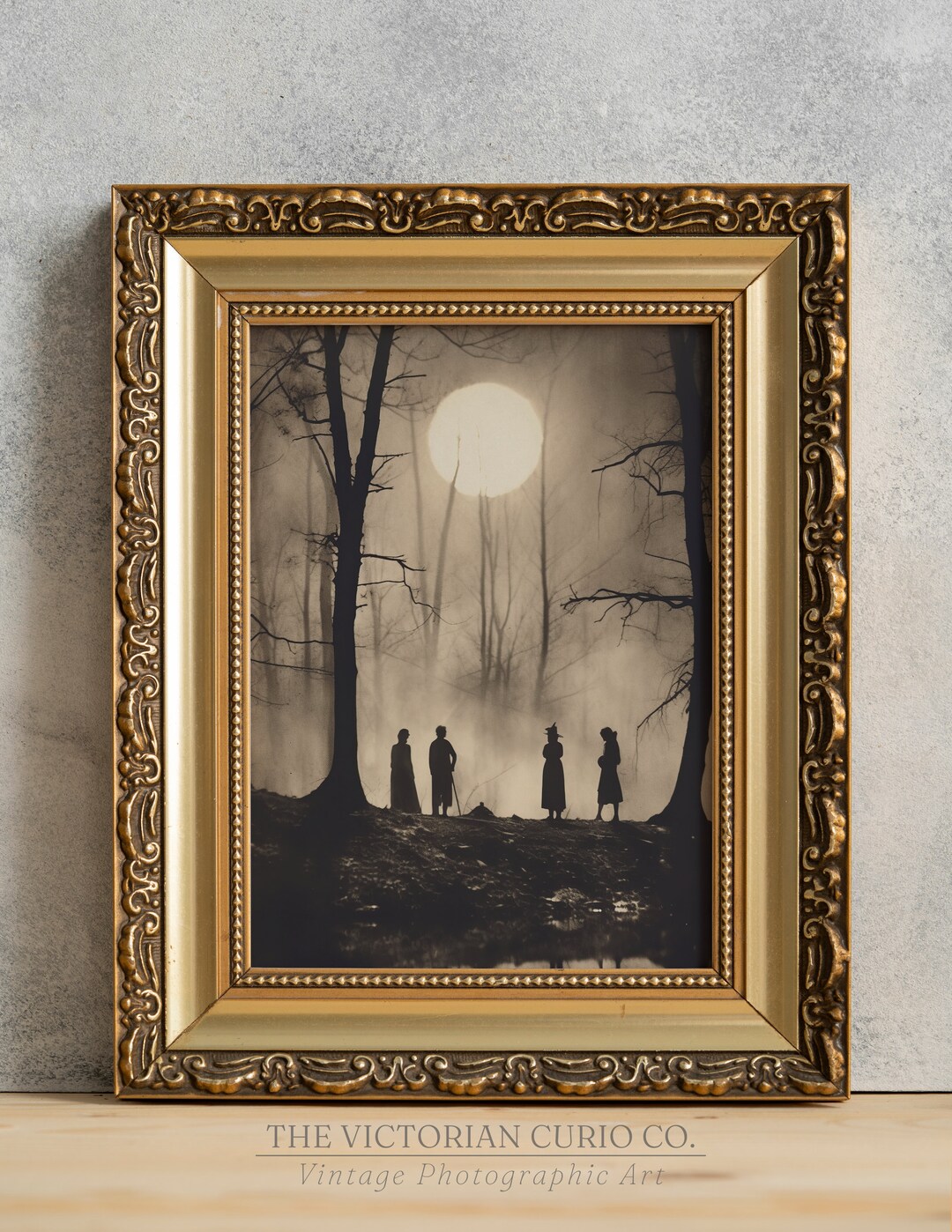 Full Moon Conclave Poster, PRINTABLE Vintage Gothic Photo Art, Witchy ...