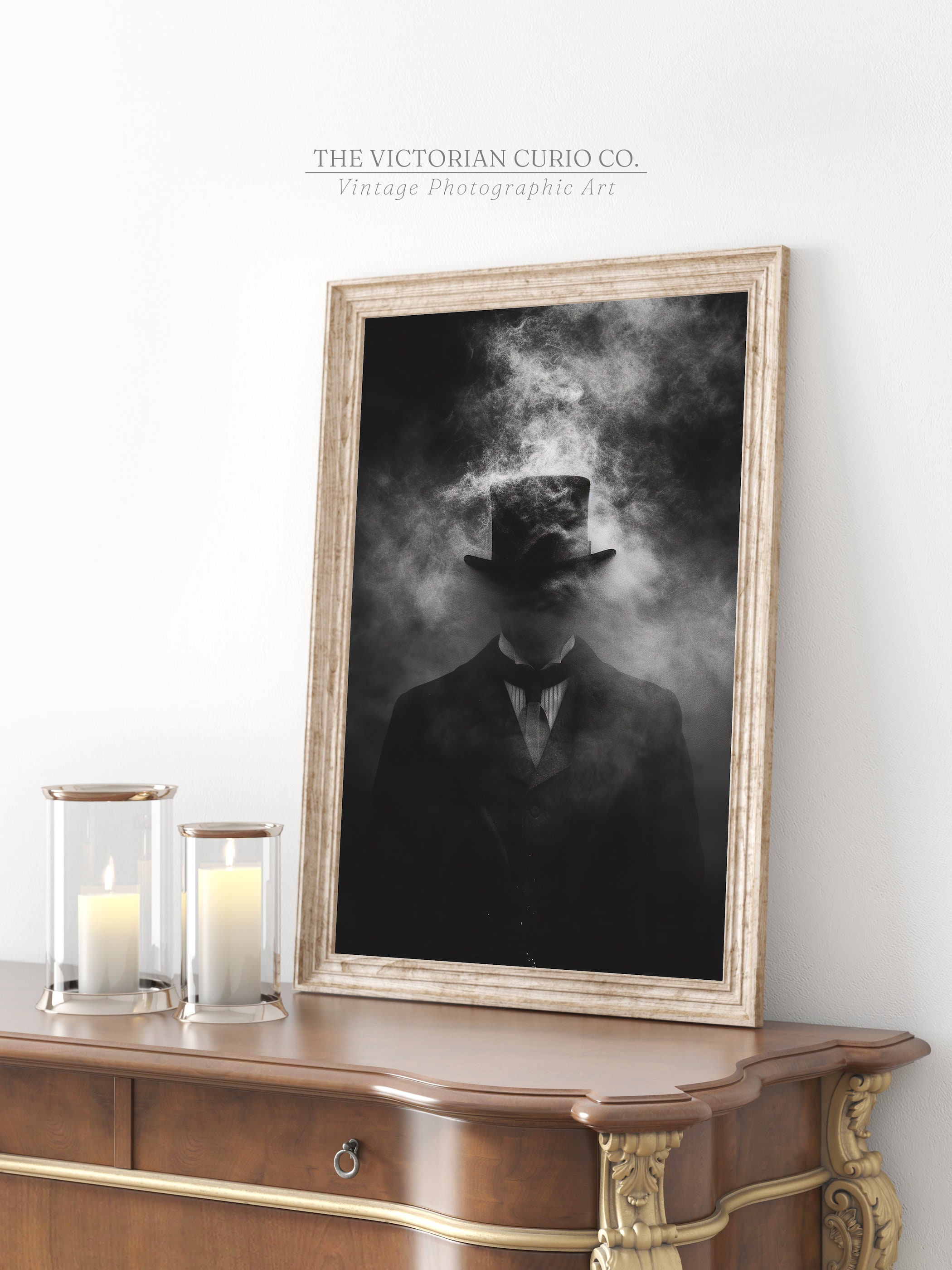 Victorian Gentleman Phantom Print, PRINTABLE Gothic Art, Mysterious ...