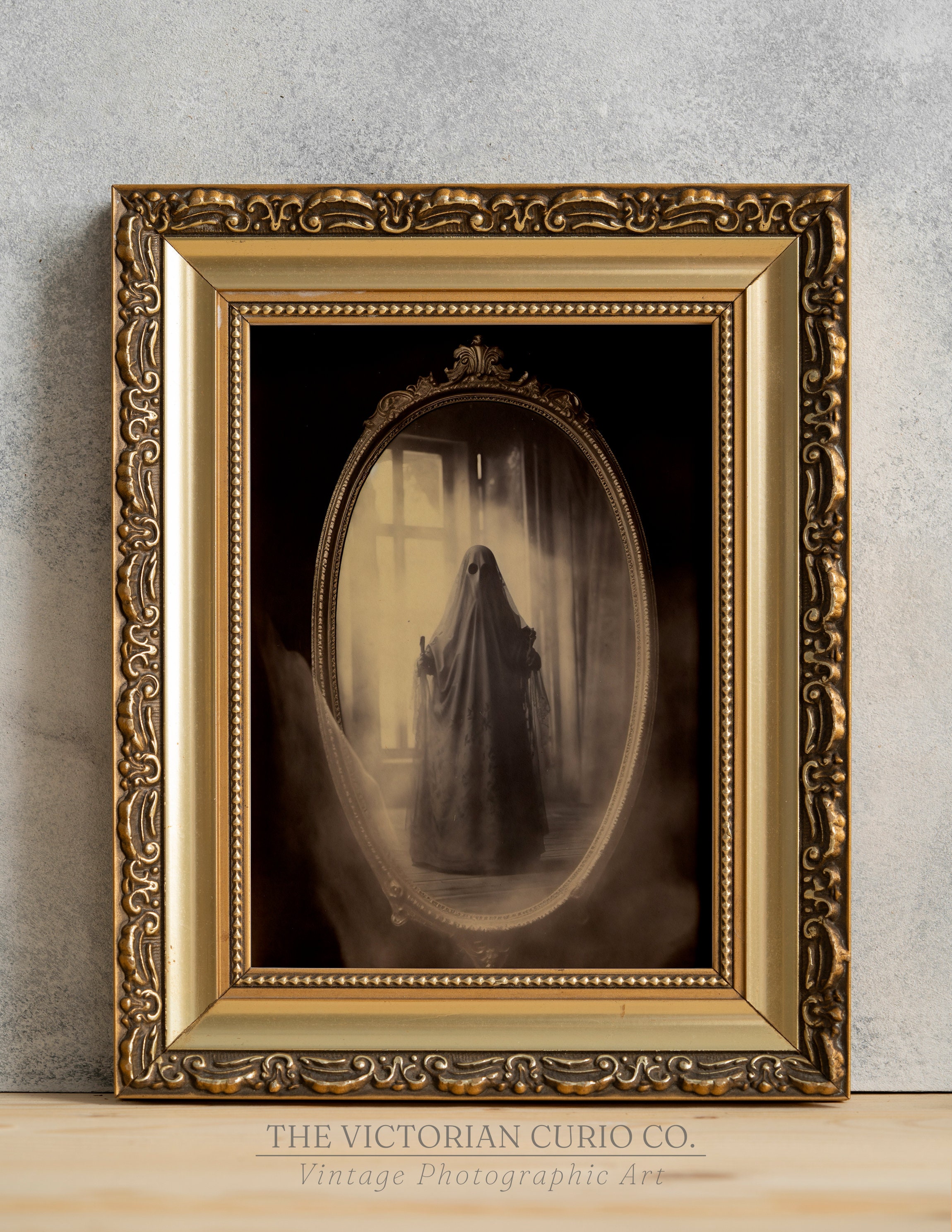 Misty Mirror Apparition Photo, Victorian Spirit Photography, PRINTABLE ...