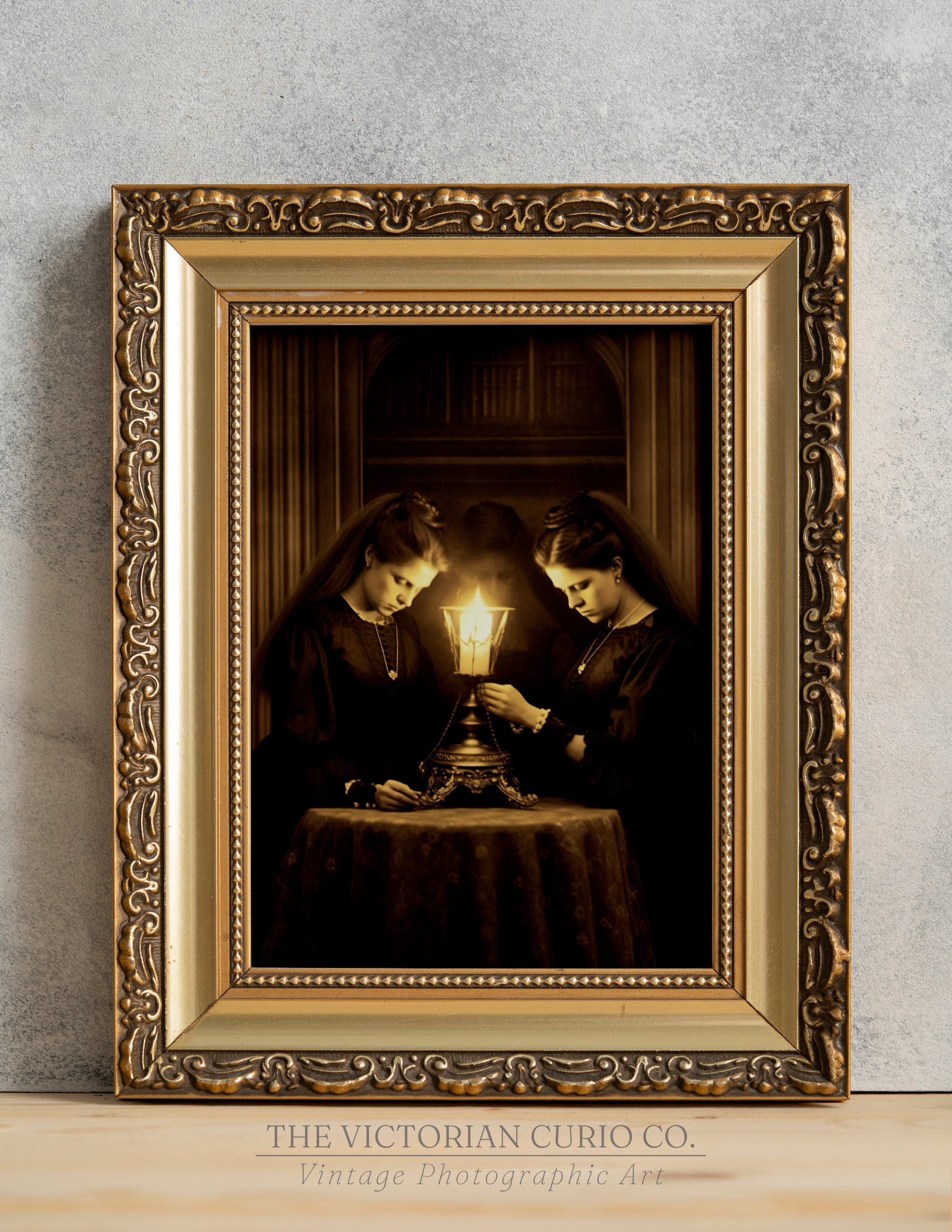 Victorian Twins Seance Photograph, PRINTABLE Vintage Spirit Photography ...