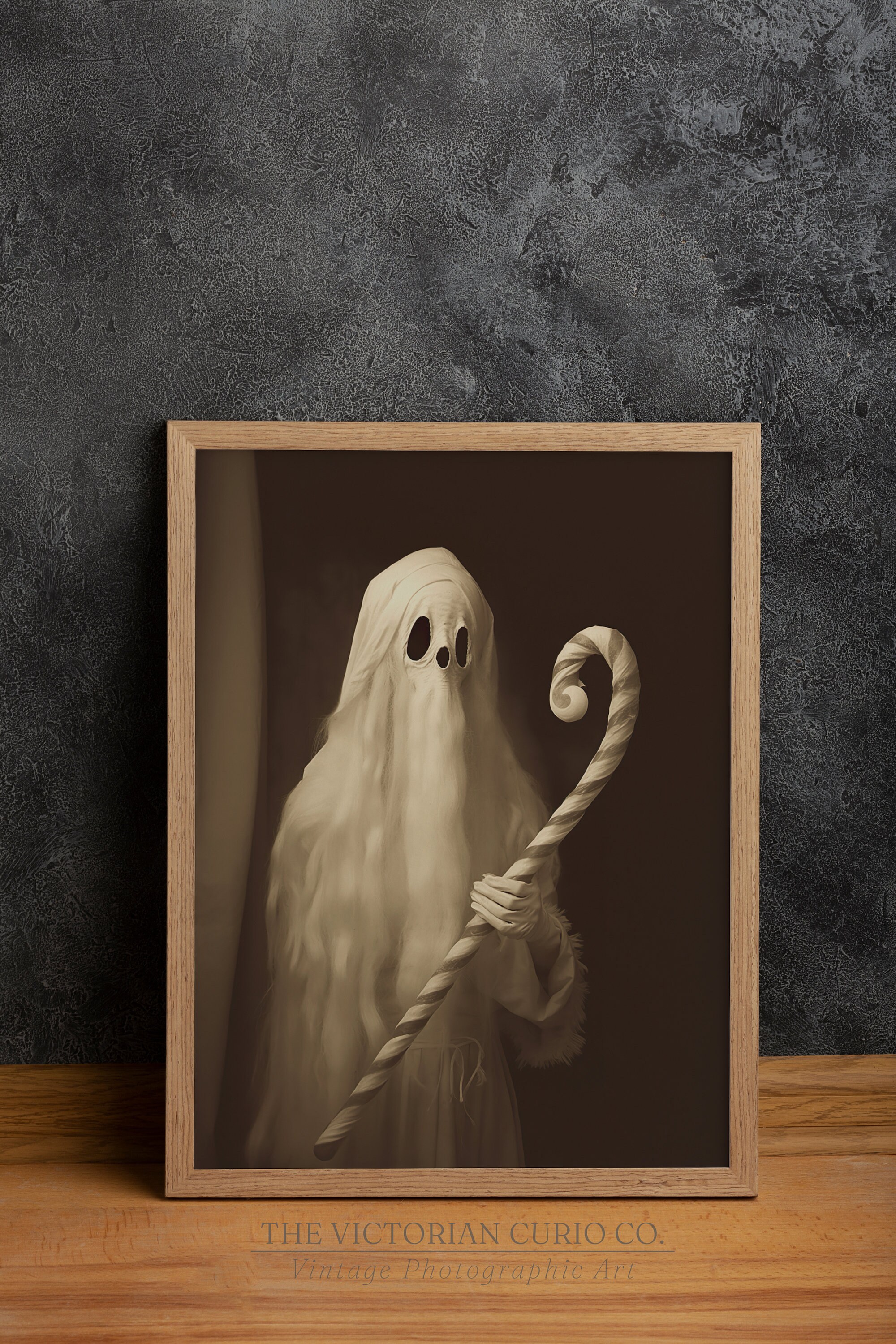 Candy Cane Ghost Print, PRINTABLE Photo, Spooky Christmas Decor ...