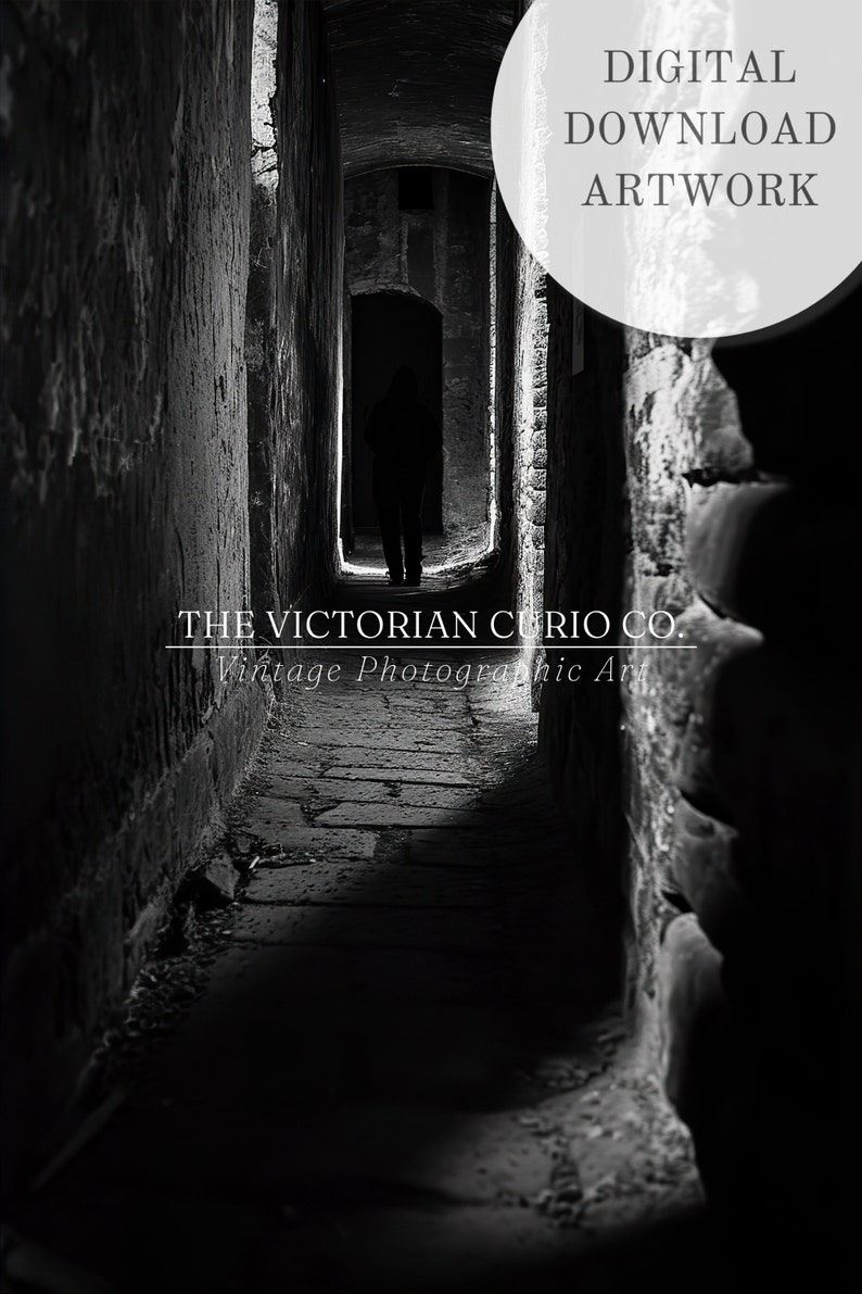 Shadow Entity Lurking in the Darkness, PRINTABLE Occult Art, Goth ...