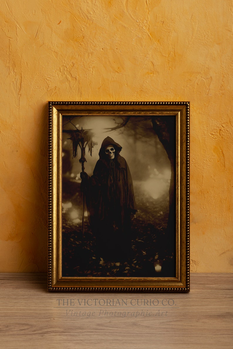 Spooky Grim Reaper Print PRINTABLE Halloween Wall Art Home - Etsy
