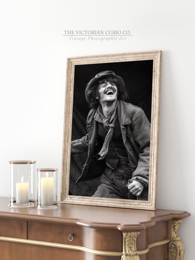 Laughing Victorian Beggar Print, PRINTABLE Vintage Photographic Art ...