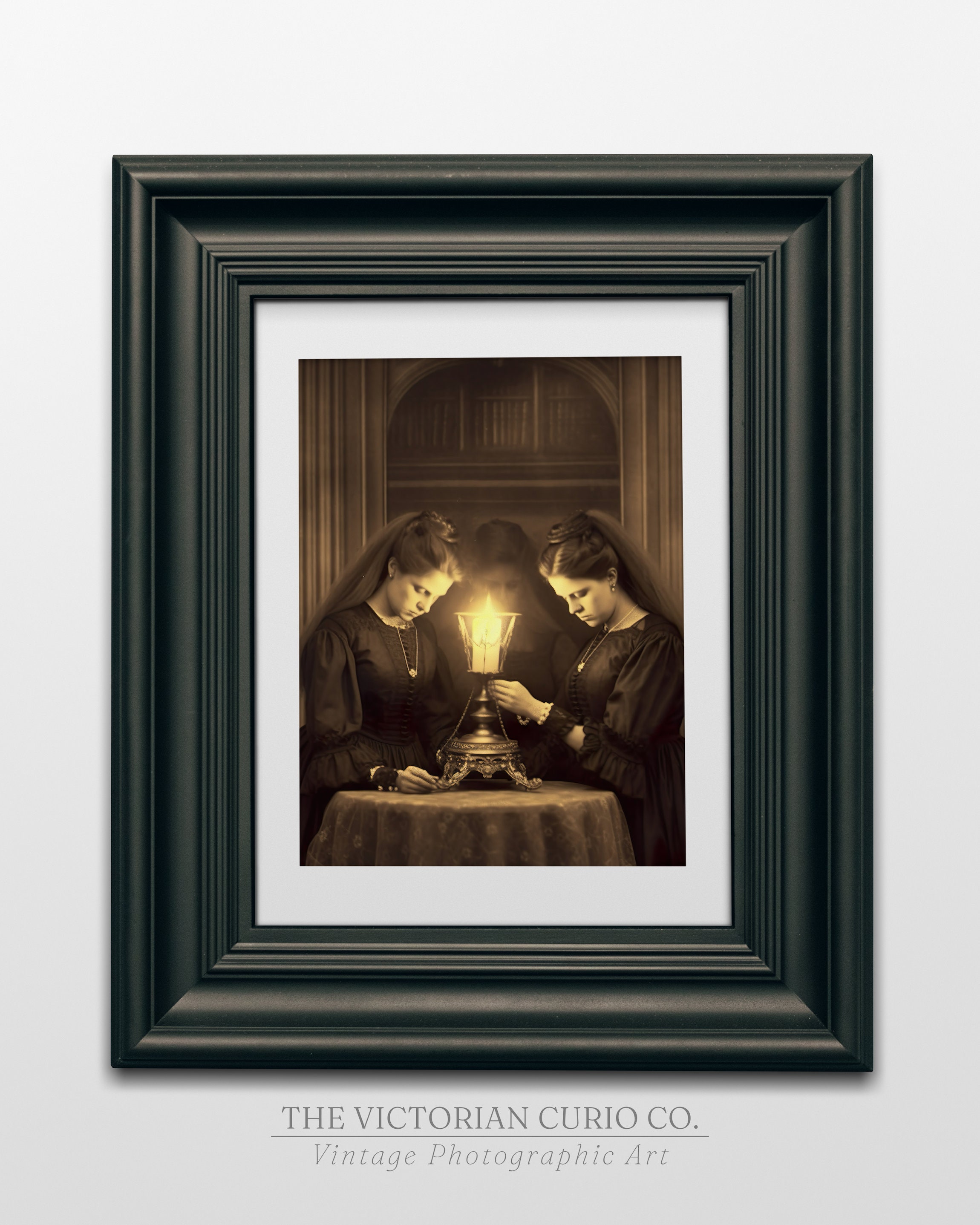 Victorian Twins Seance Photograph, PRINTABLE Vintage Spirit Photography ...