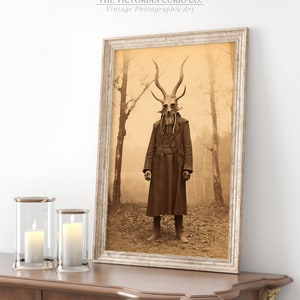 Fearsome Baphomet Cultist Print, PRINTABLE Satanic Photo, Occult Wall ...