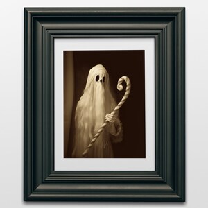 Candy Cane Ghost Print, PRINTABLE Photo, Spooky Christmas Decor ...