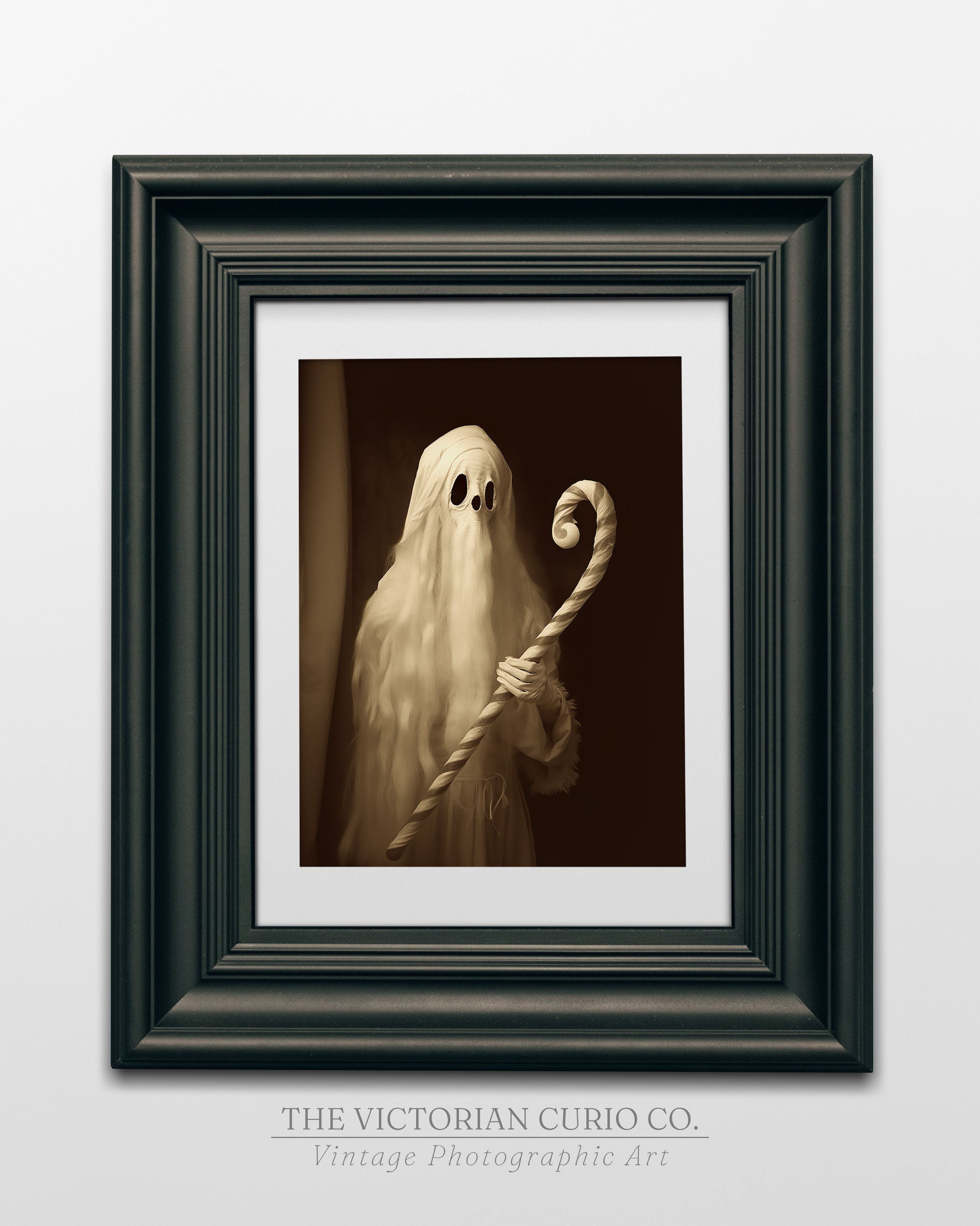 Candy Cane Ghost Print, PRINTABLE Photo, Spooky Christmas Decor ...