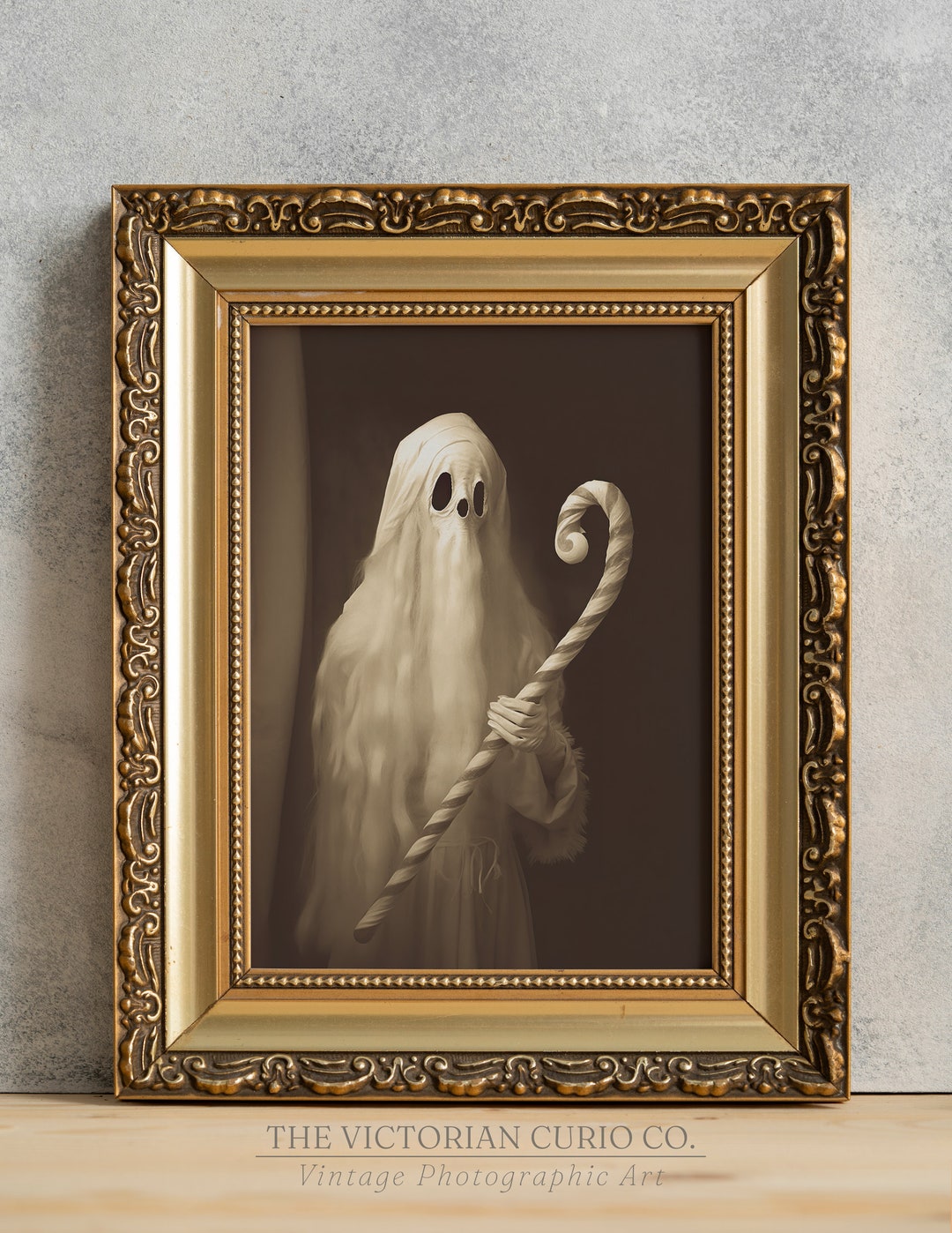 Candy Cane Ghost Print, PRINTABLE Photo, Spooky Christmas Decor ...