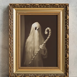 Candy Cane Ghost Print, PRINTABLE Photo, Spooky Christmas Decor ...