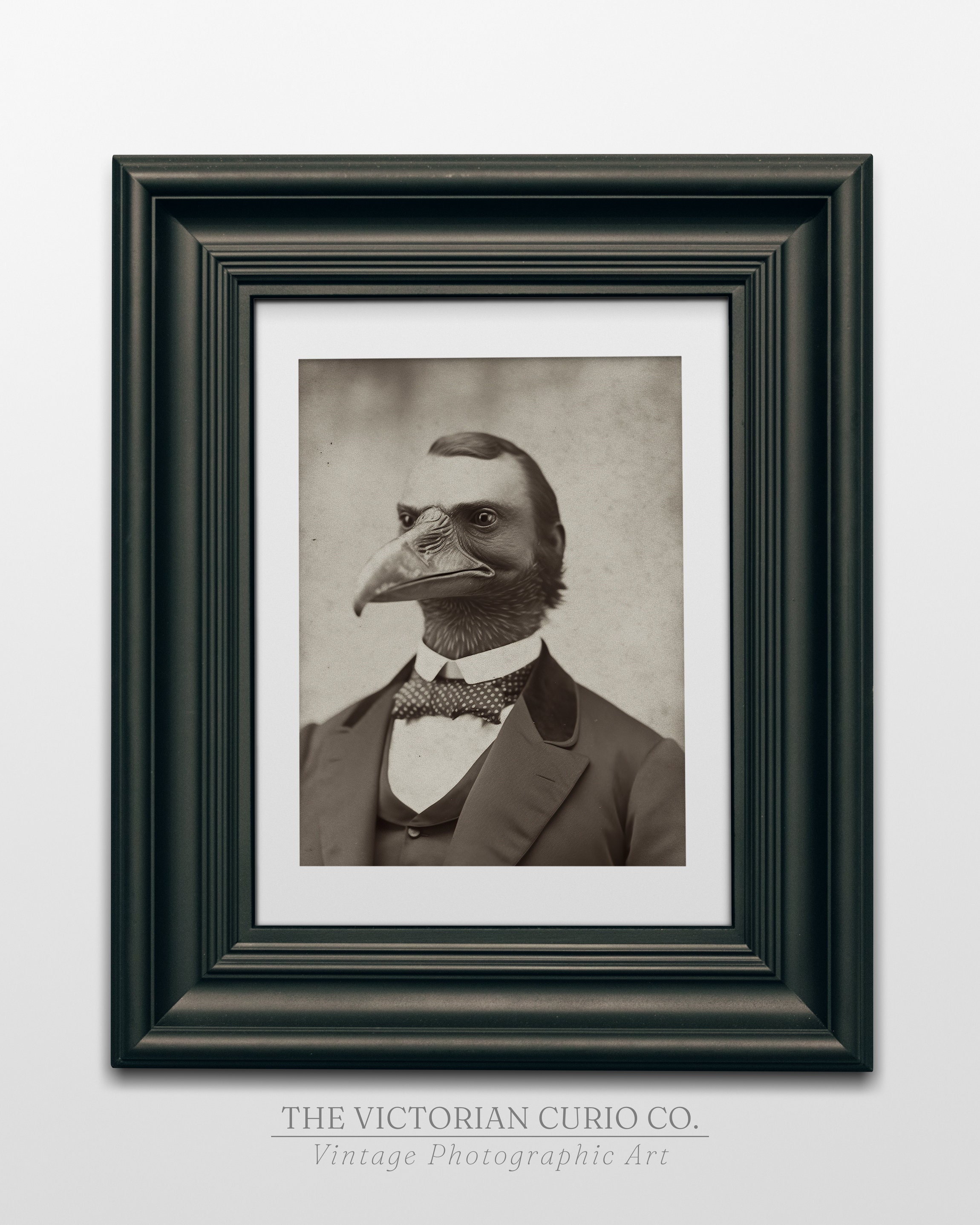 Victorian Bird Man Poster, PRINTABLE Gothic Portrait, Dark Academia ...