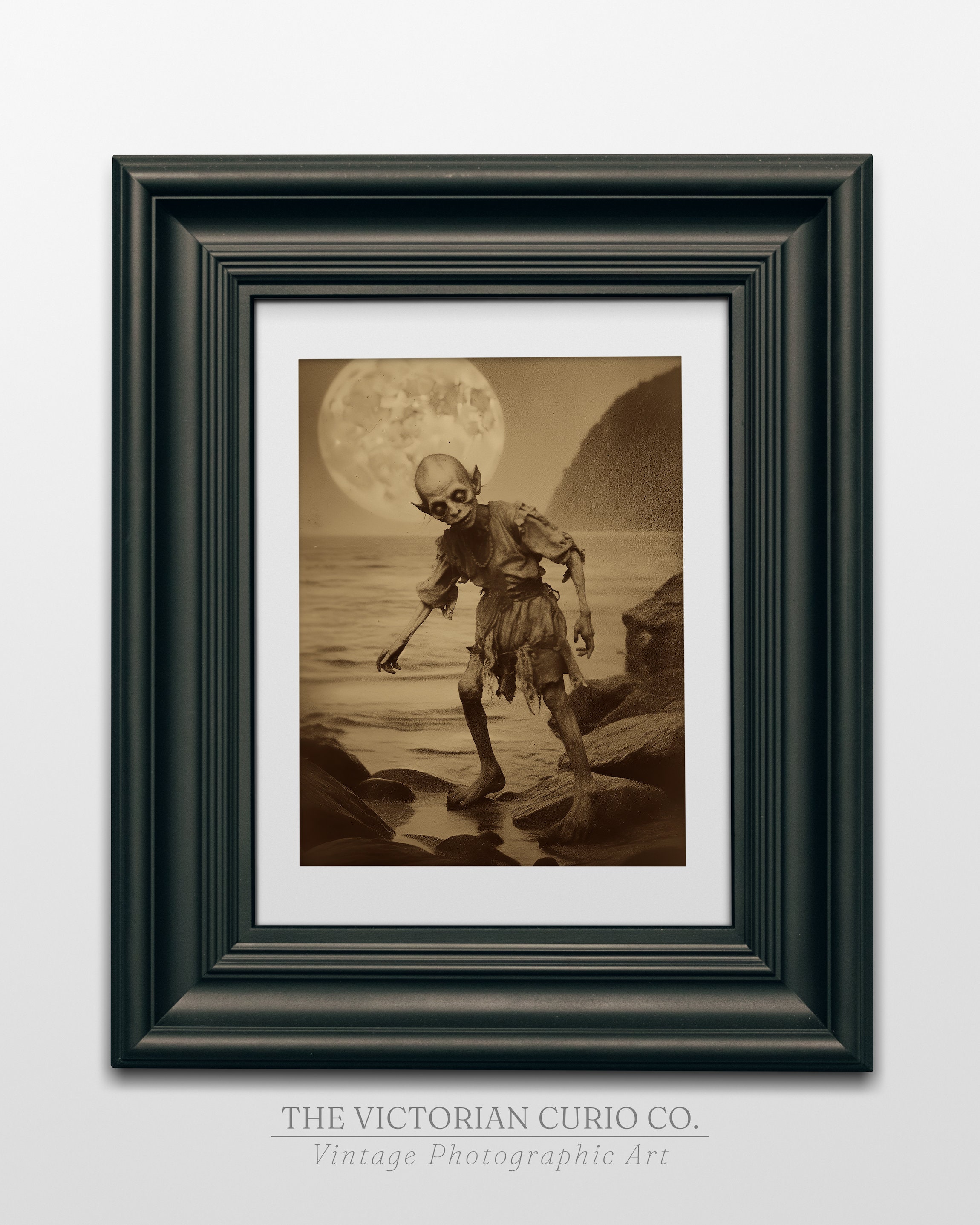 Gothic Goblin Antique Photograph, PRINTABLE Witchy Wall Art, Vintage ...