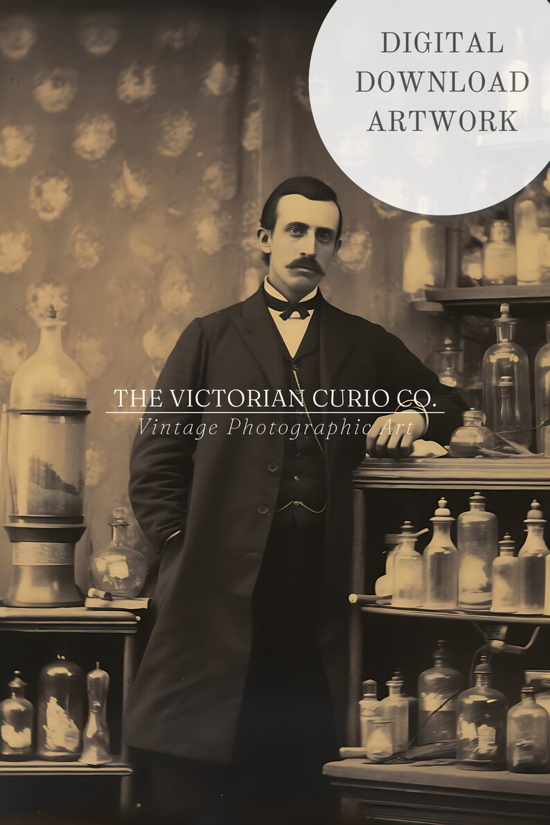 Vintage Victorian Apothecary Print, PRINTABLE Wall Art, Bygone Era ...