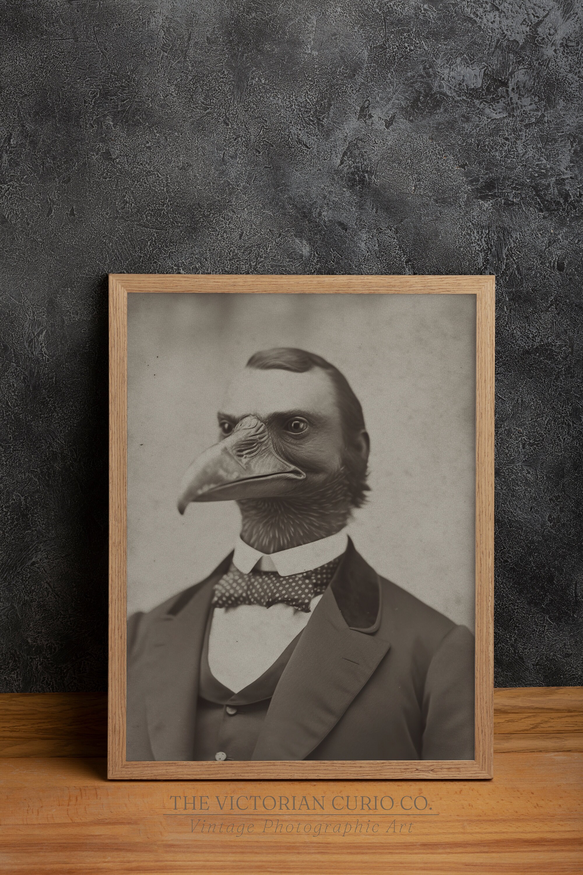 Victorian Bird Man Poster, PRINTABLE Gothic Portrait, Dark Academia ...