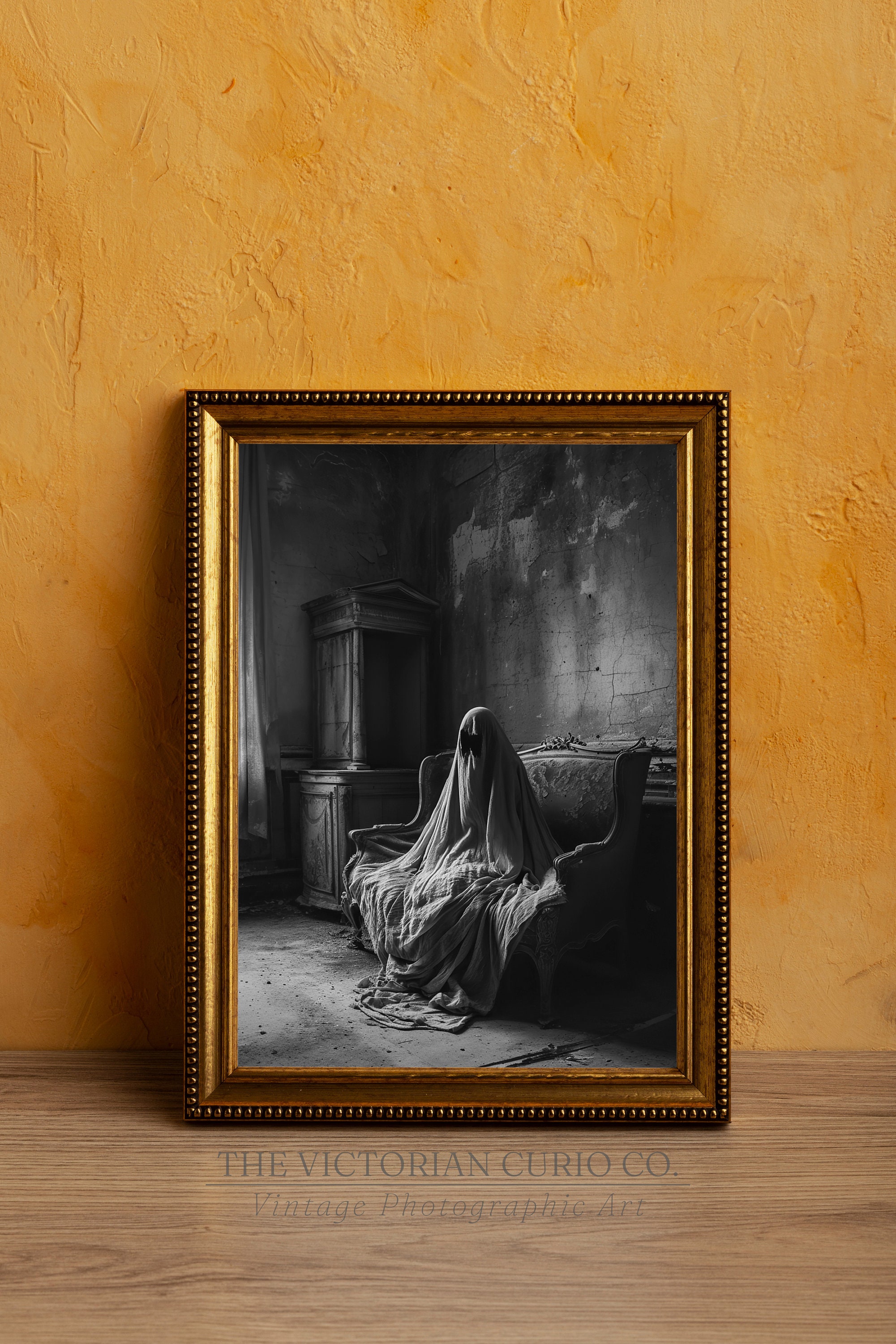 Derelict Victorian Mansion Ghost, PRINTABLE Haunted House Wall Art ...