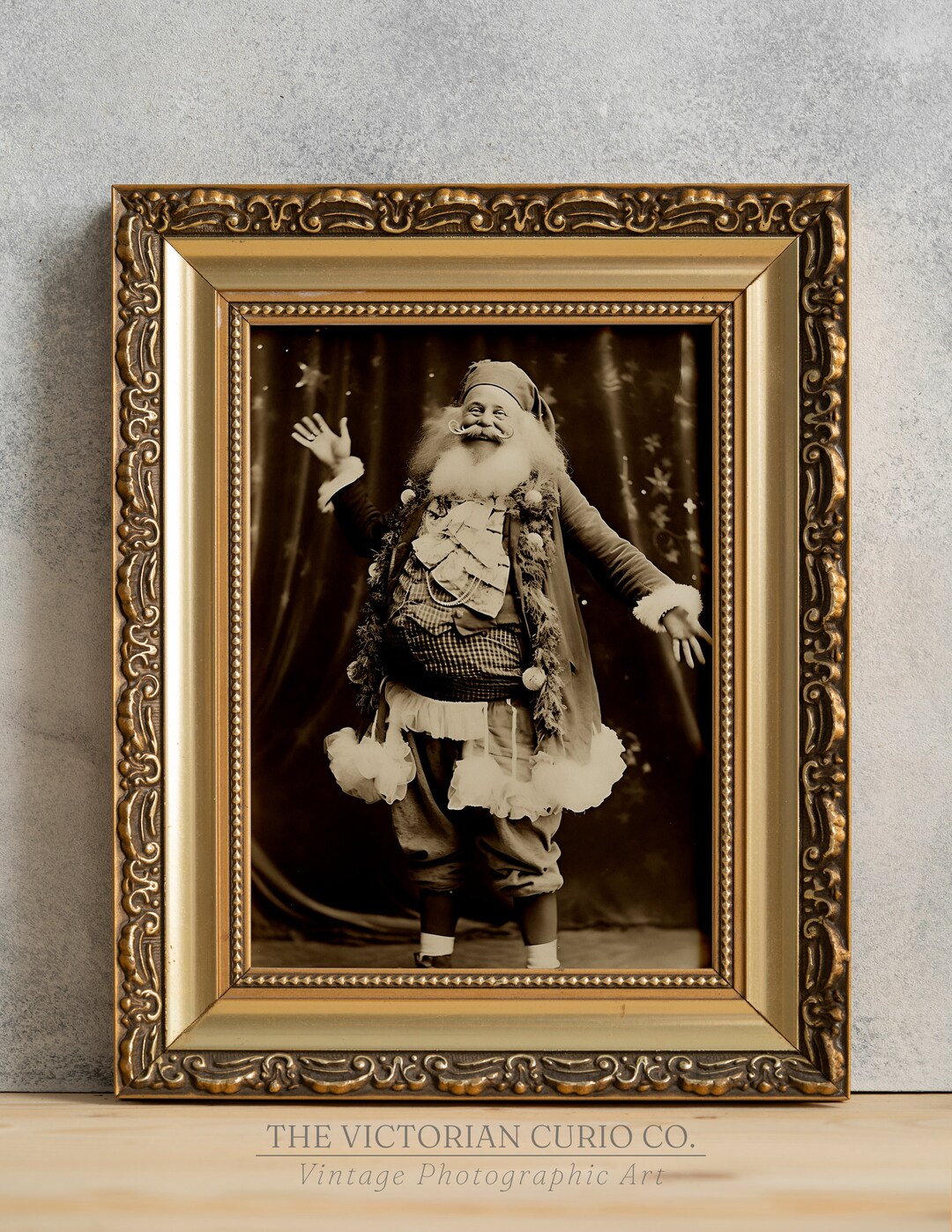 Scruffy Jolly Santa Claus, Vintage Father Christmas Wall Art, PRINTABLE ...