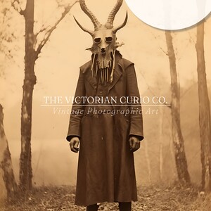 Fearsome Baphomet Cultist Print, PRINTABLE Satanic Photo, Occult Wall ...