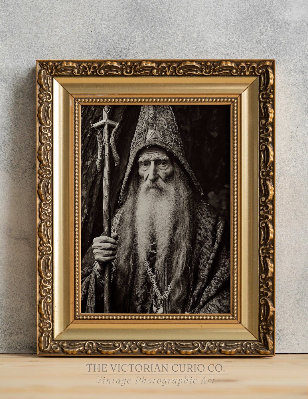 Vintage Victorian Wizard Photograph, PRINTABLE Elder Sorcerer Art ...