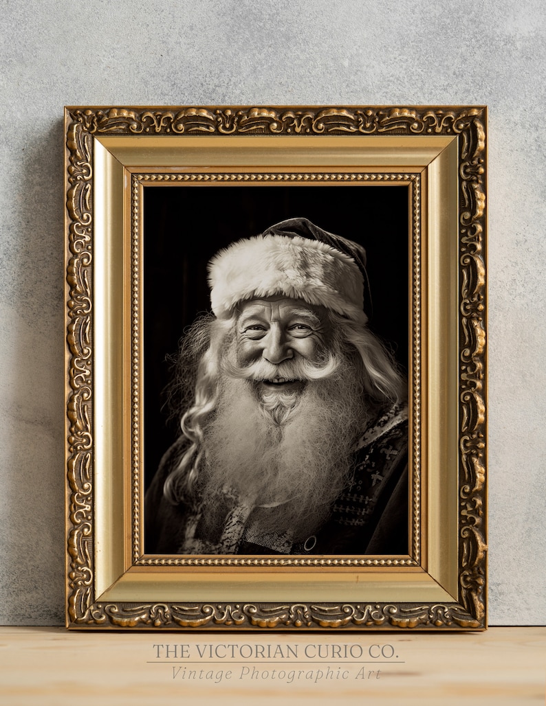Vintage Santa Portrait Photo PRINTABLE Father Christmas Art - Etsy Canada