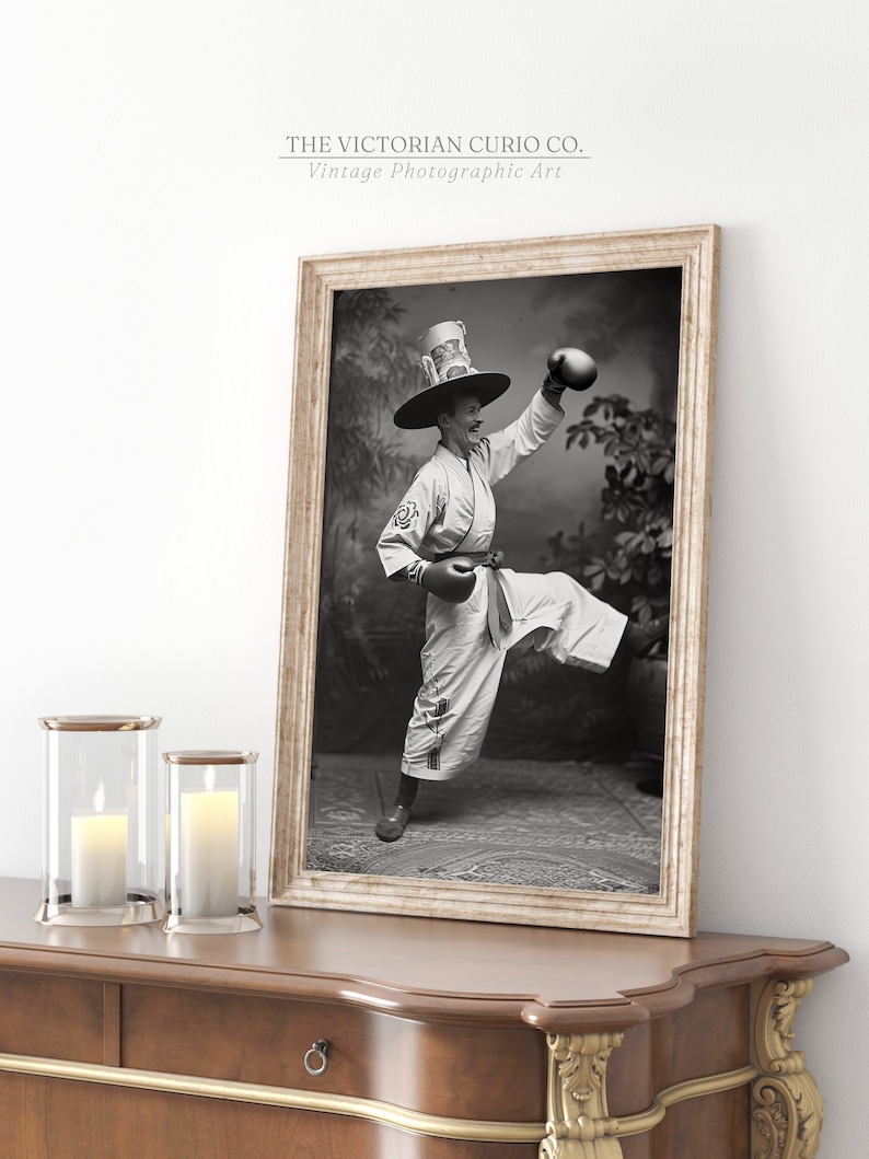 Victorian Kung Fu Master, PRINTABLE Vintage Karate Art, Antique Martial ...